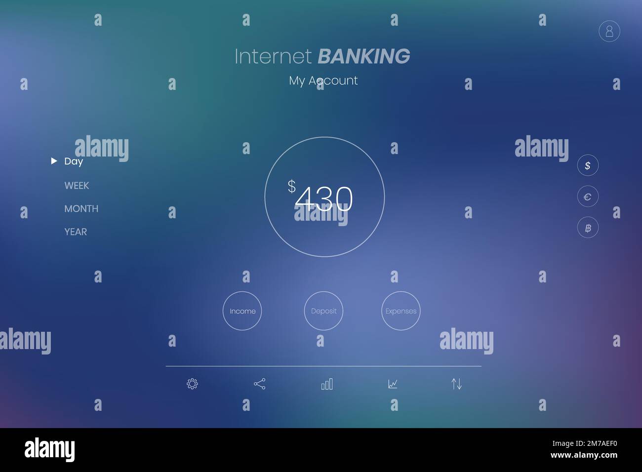 Internet banking financial account vector Stock Vector Image & Art - Alamy