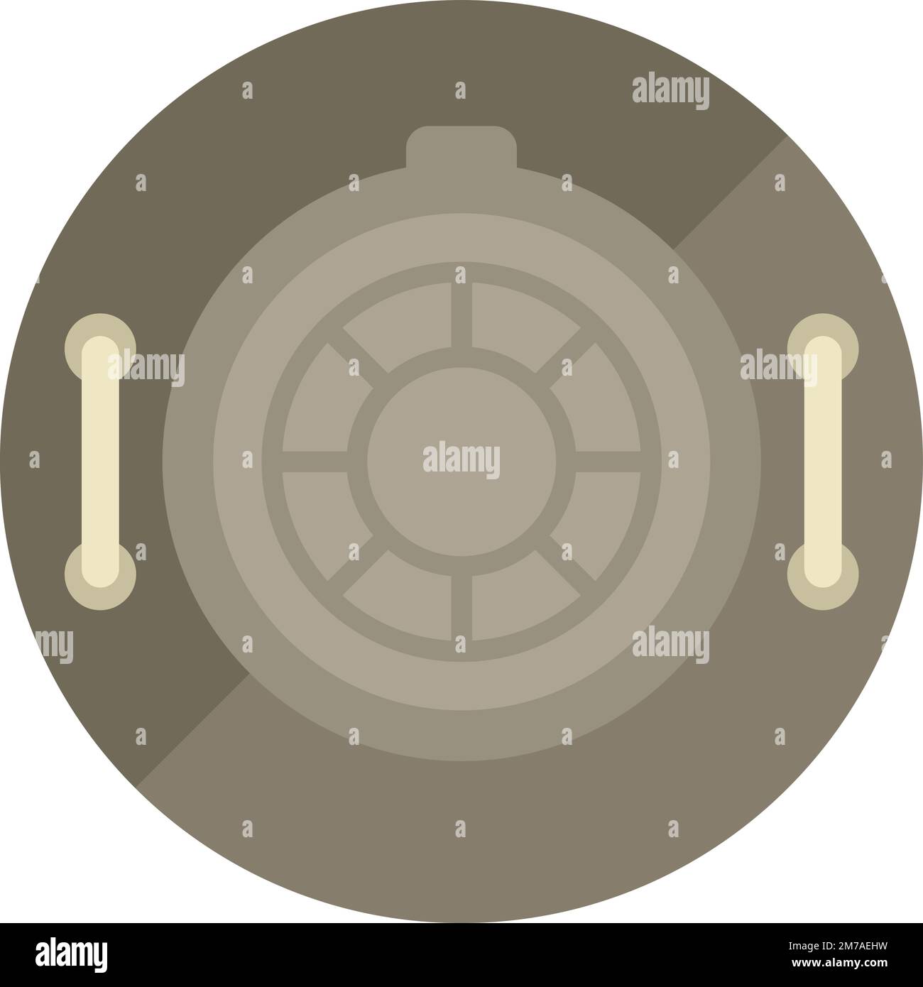 Urban manhole icon flat vector. City road. Circle metal isolated Stock ...
