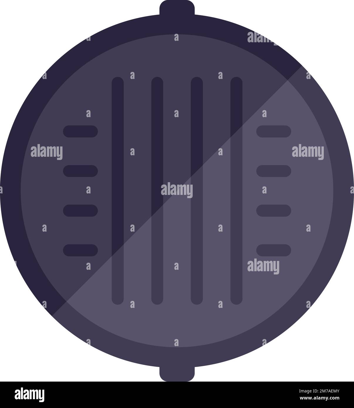 Drainage manhole icon flat vector. Sewer lid. Street sewage isolated ...