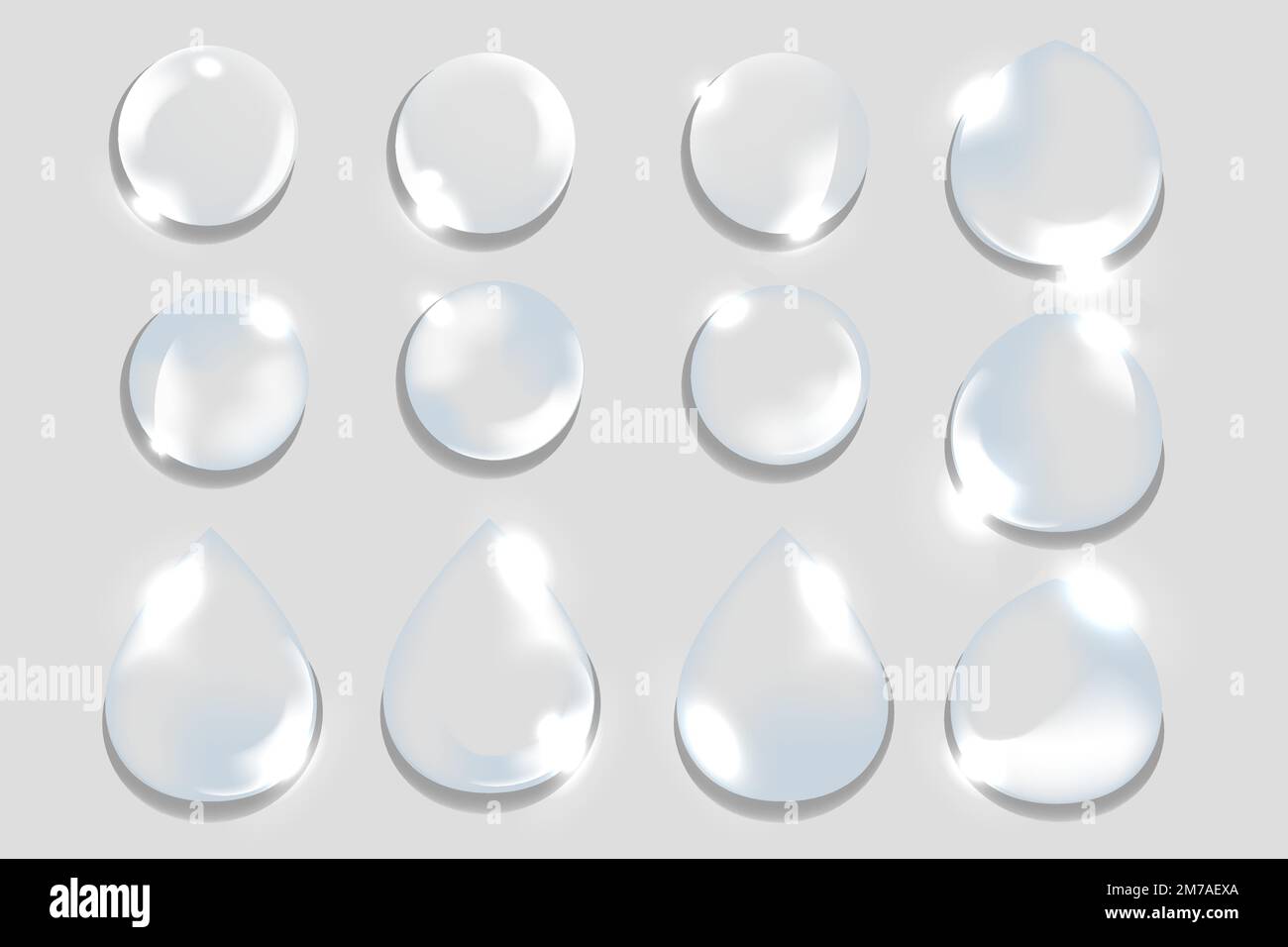 Various shapes of water drops vector Stock Vector Image & Art - Alamy