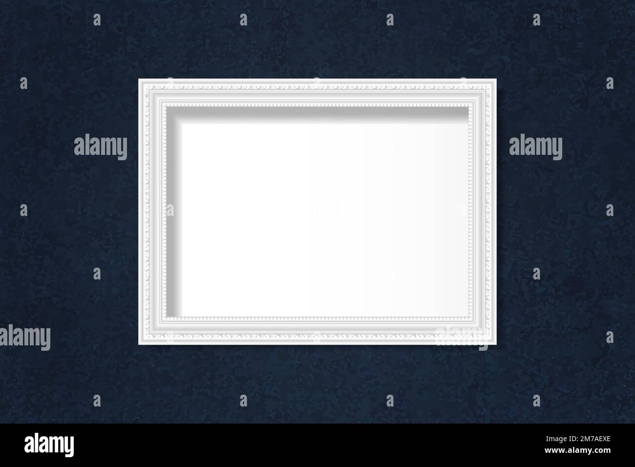 White Frame Mockup On A Wall Vector Stock Vector Image And Art Alamy