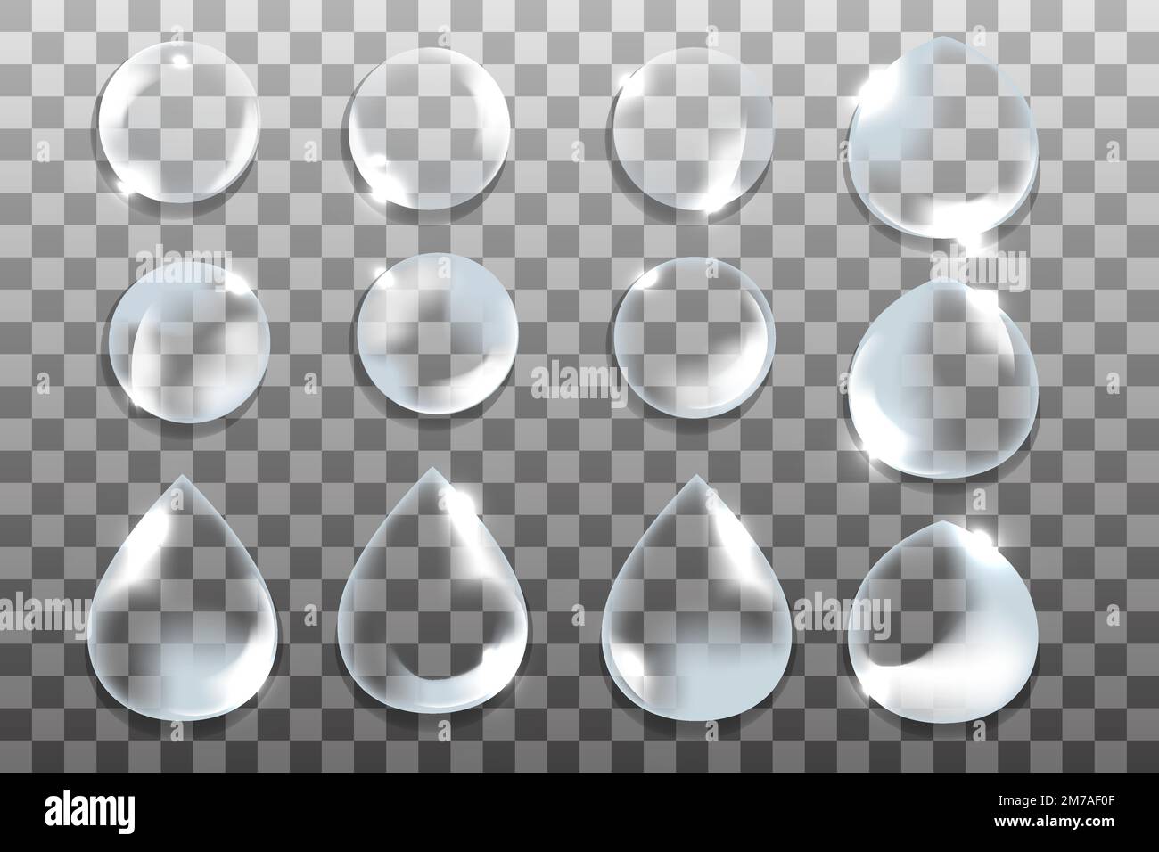 Various shapes of water drops vector Stock Vector Image & Art - Alamy