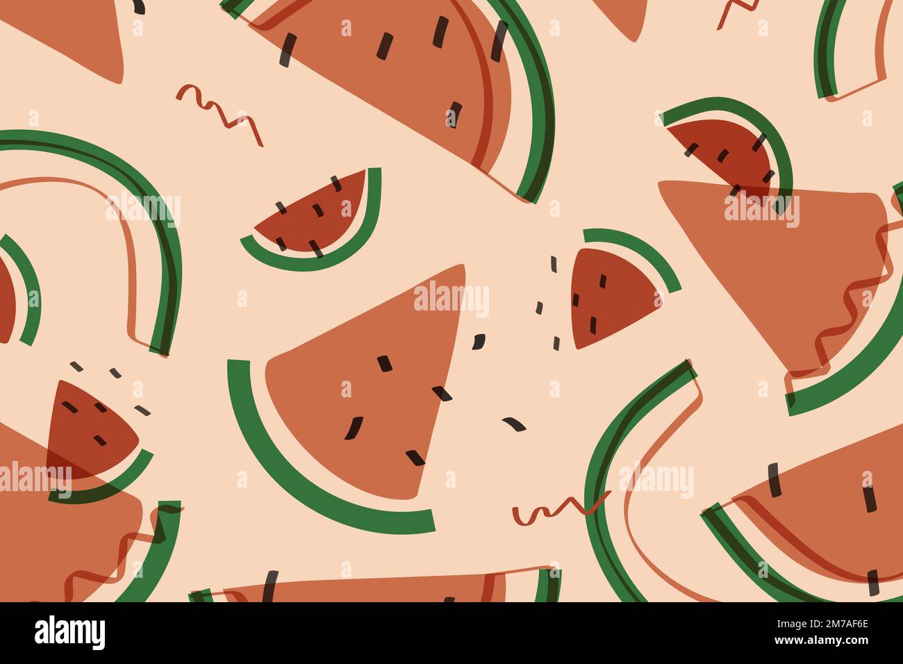 Watermelon peach Stock Vector Images - Alamy