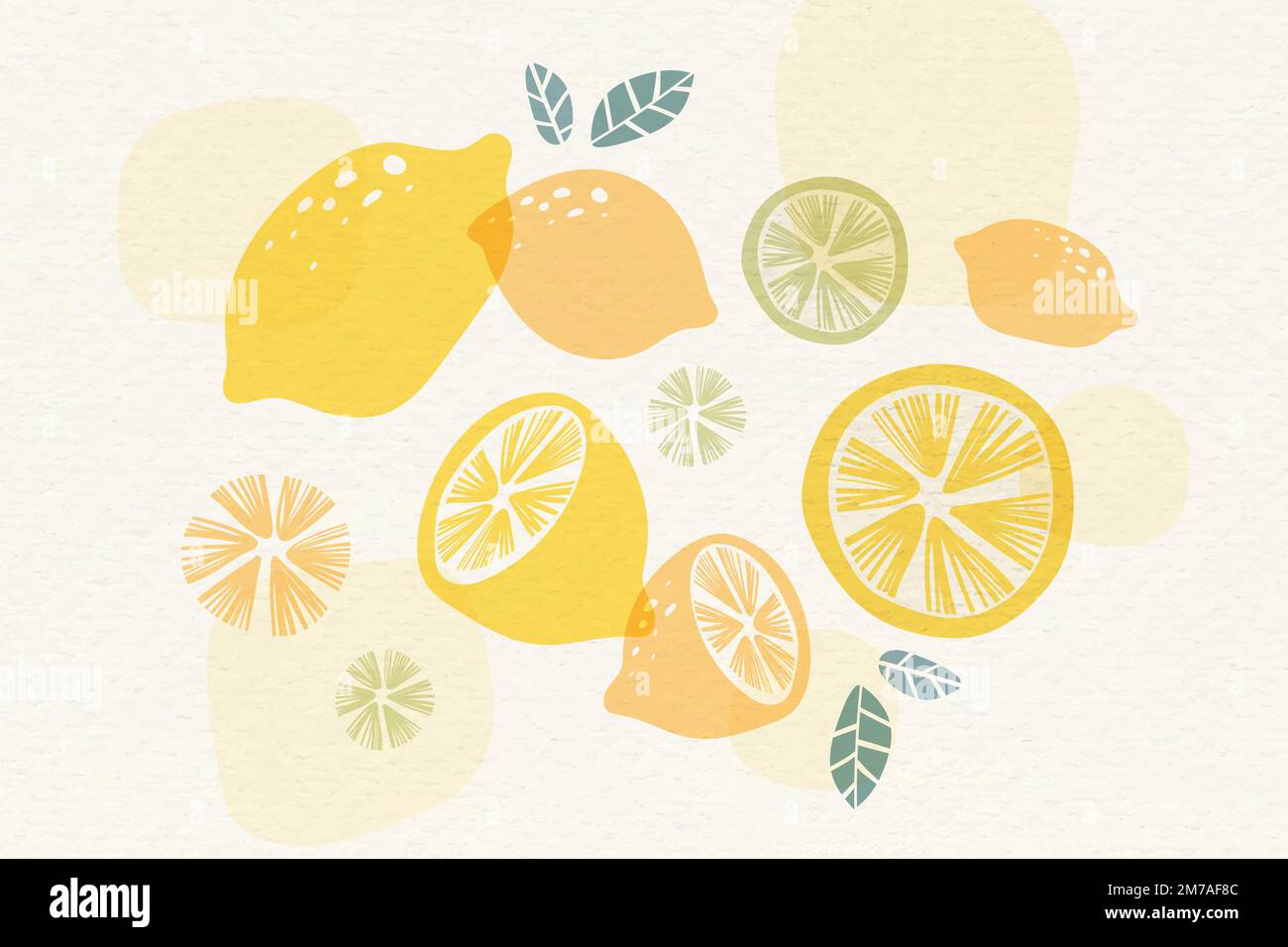 Lemon patterned background with design space vector Stock Vector Image ...