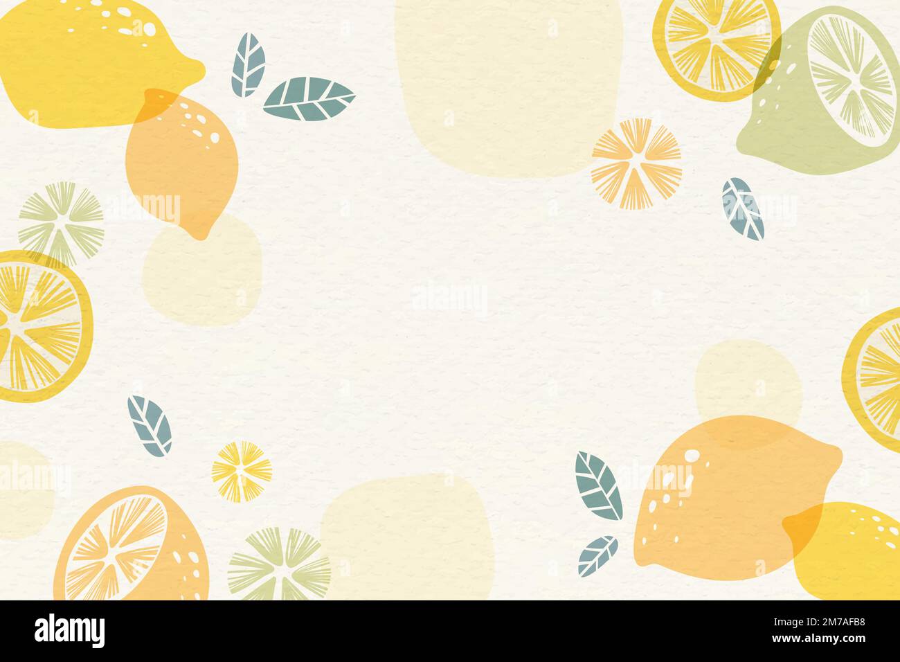 Lemon patterned background with design space vector Stock Vector Image ...