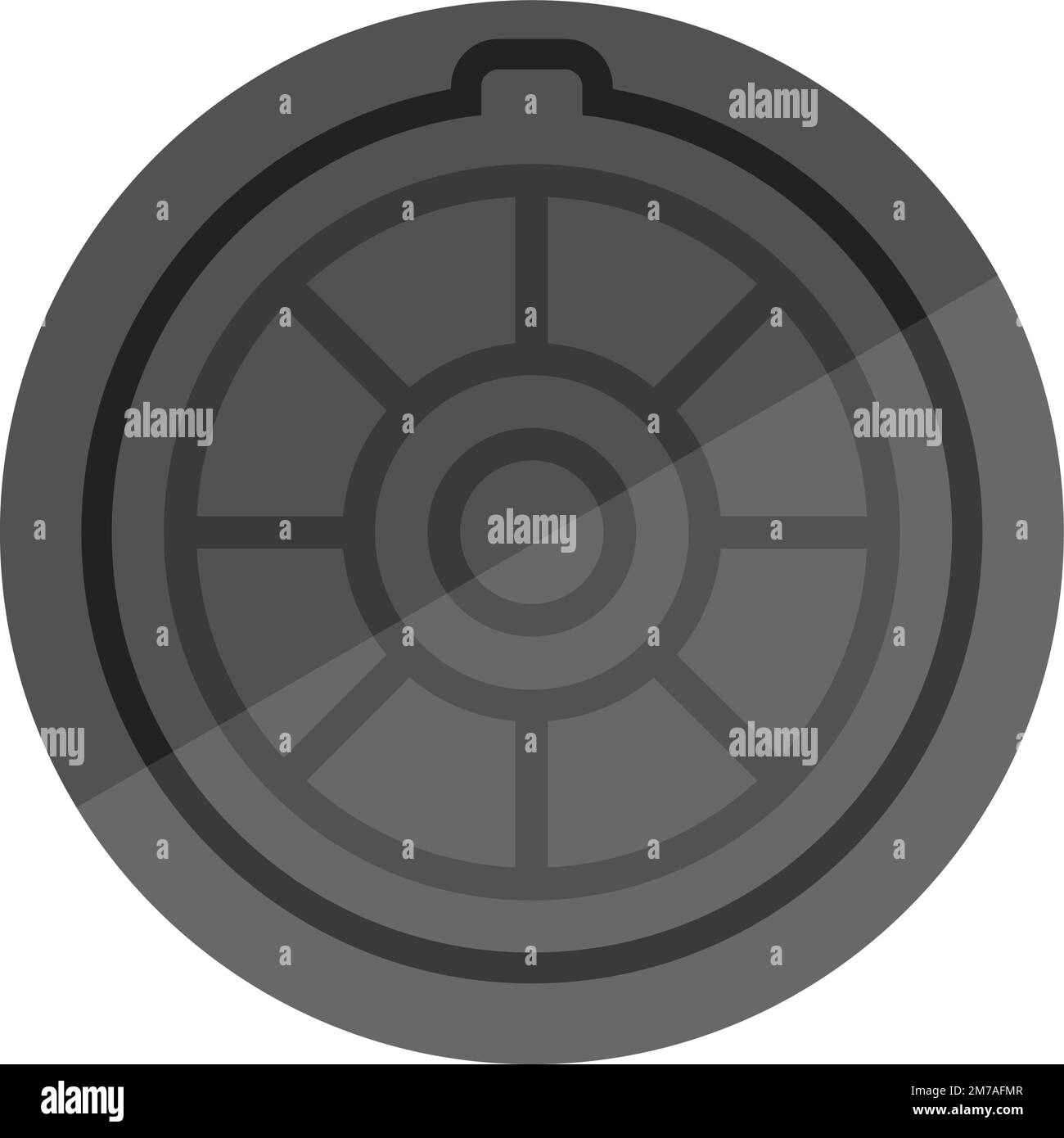 Hatch manhole icon flat vector. City road. Street sewage isolated Stock ...