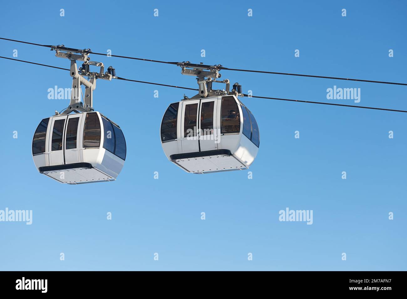 Ski lift cabins Stock Photo - Alamy