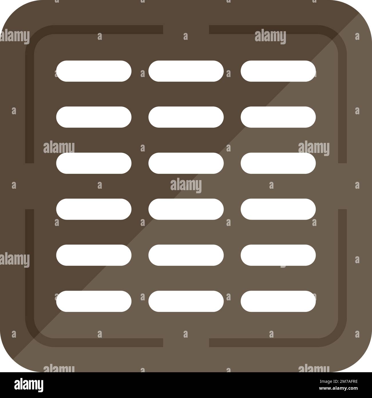 Drain cover icon flat vector. City road. Street sewage isolated Stock ...