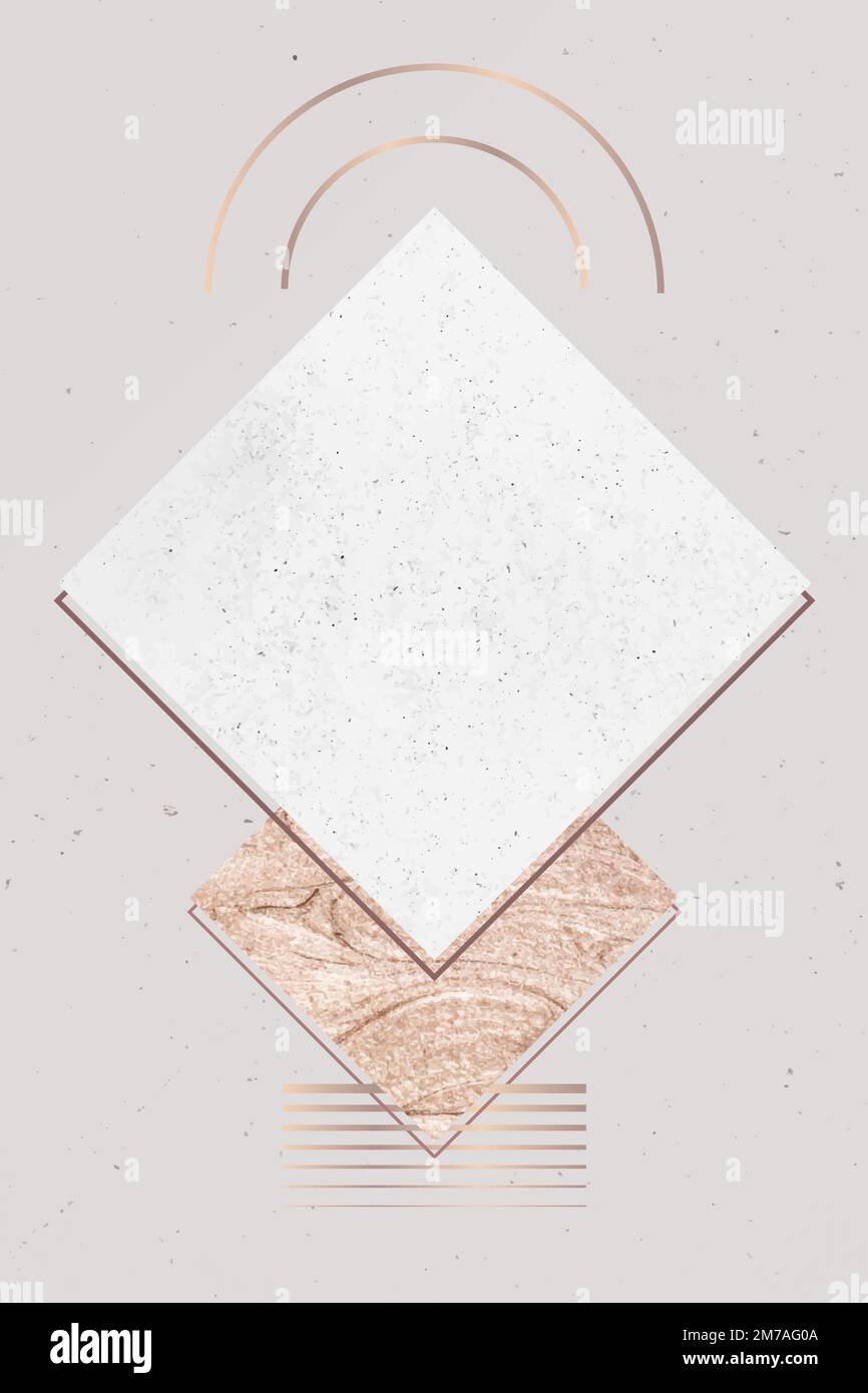 Rhombus gray frame on brownish gray background vector Stock Vector ...