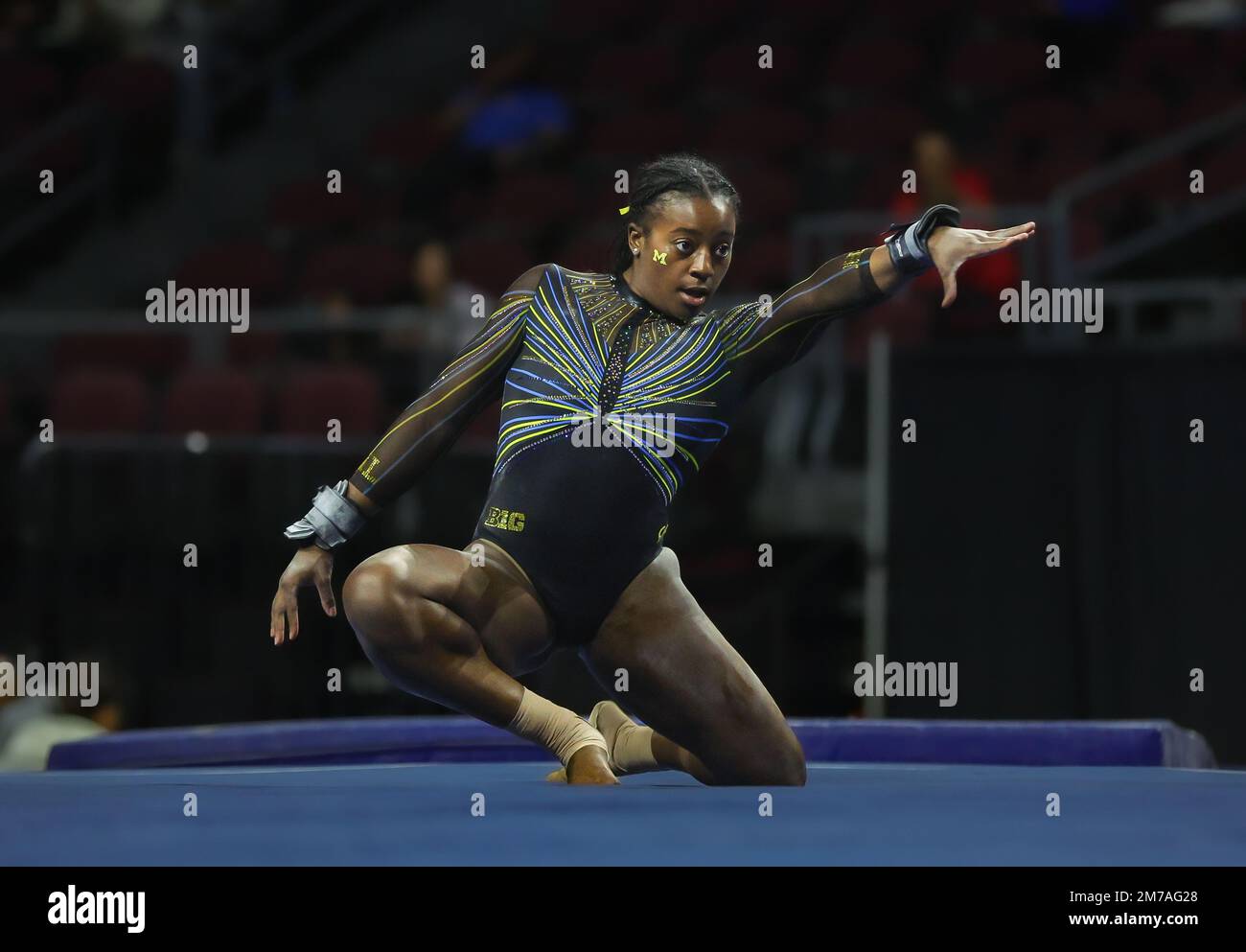 Las Vegas, NV, USA. 7th Jan, 2023. Michigan's Gabby Wilson performs her ...