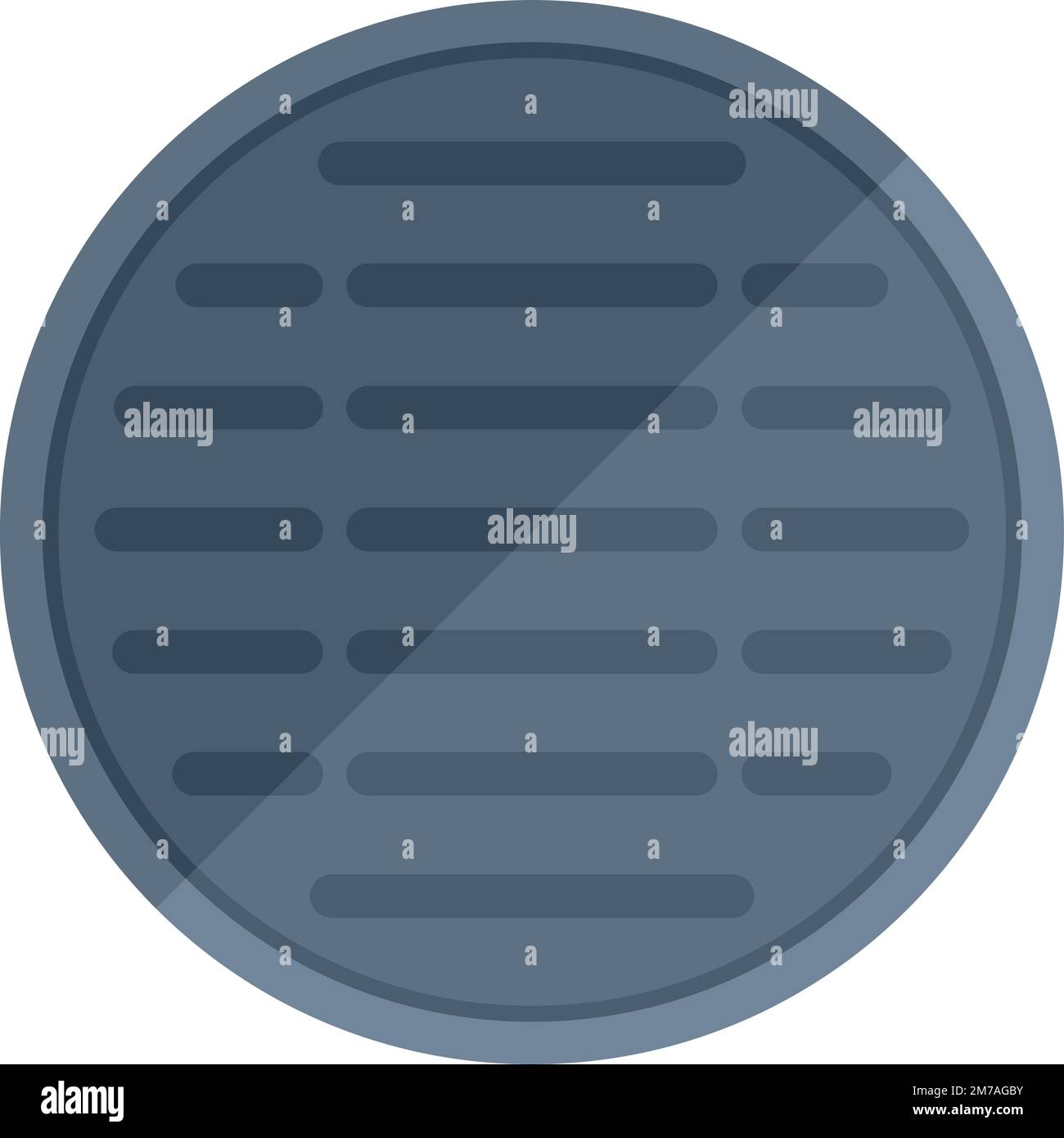 Safety manhole icon flat vector. City lid. Pir circle isolated Stock ...