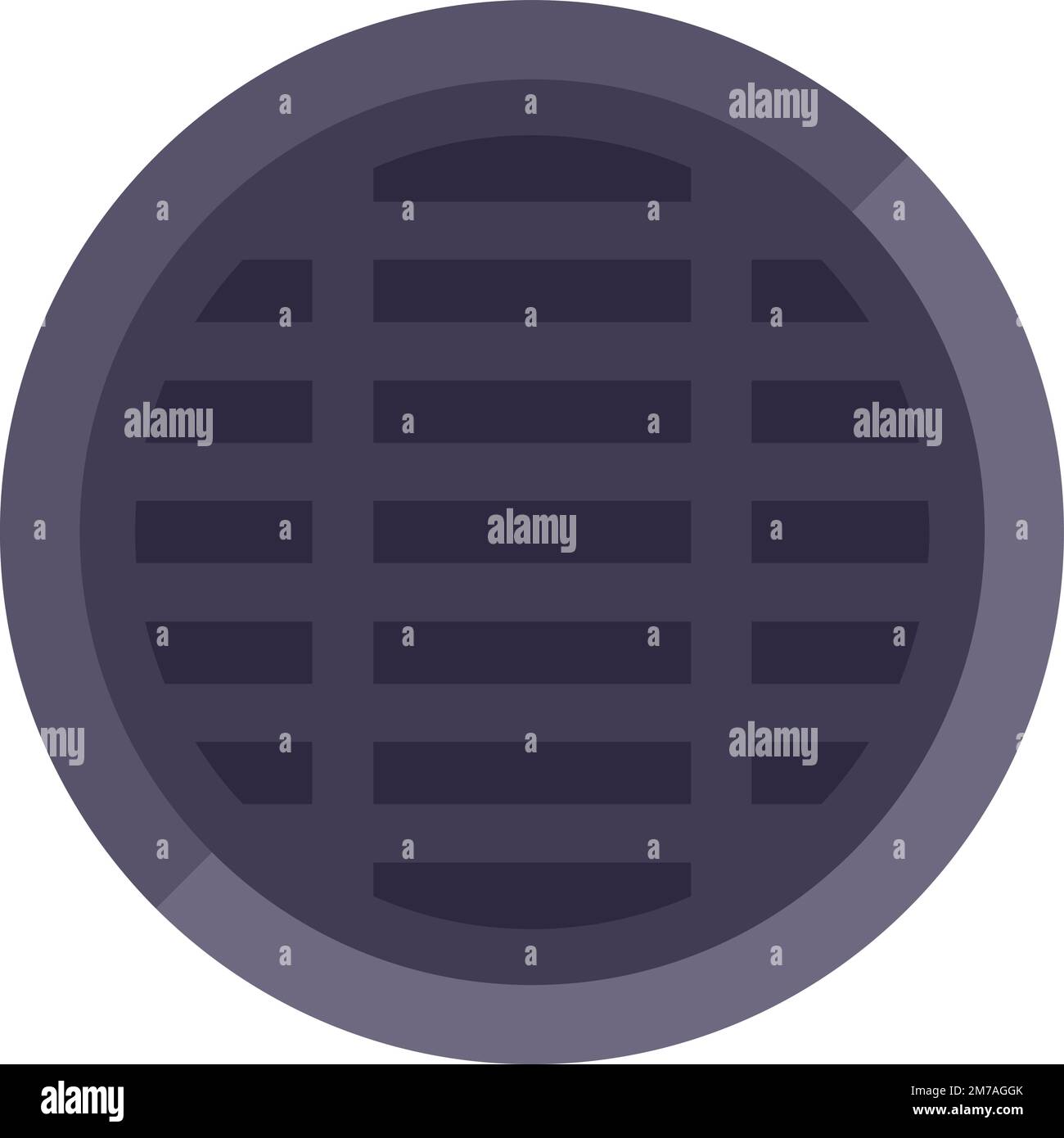 Road manhole icon flat vector. City construction. Sewer lid isolated ...
