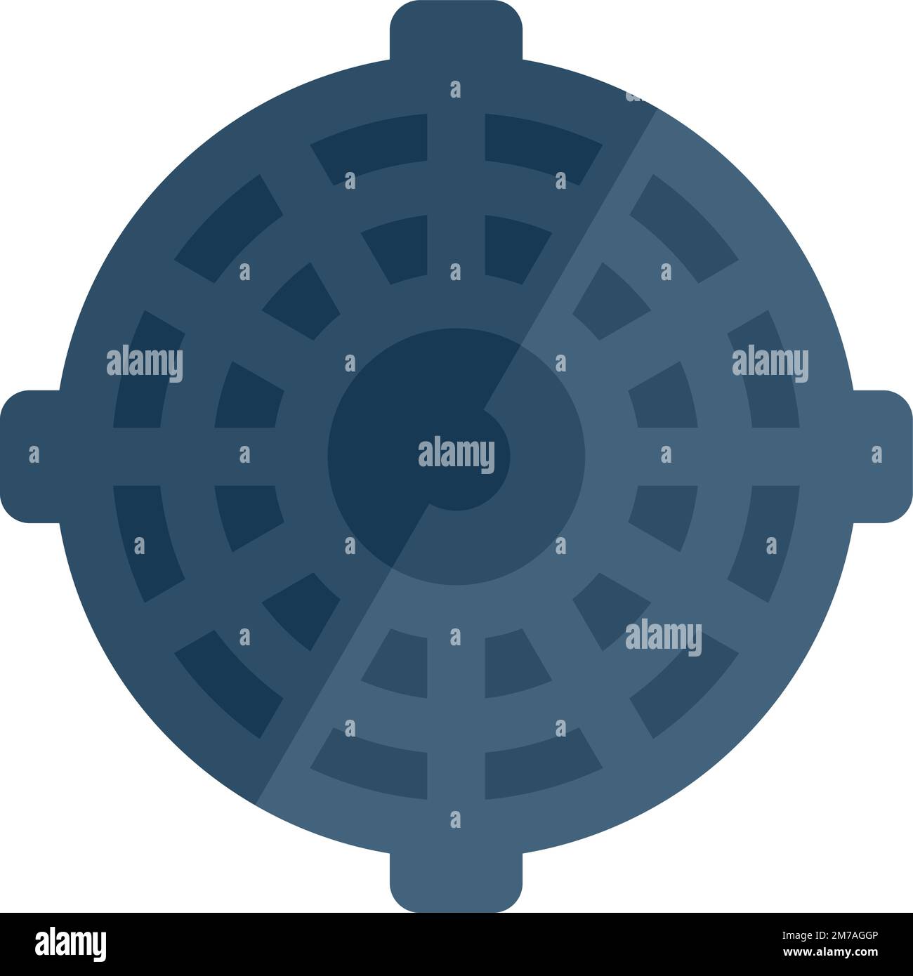 Manhole icon flat vector. Road city. Sewer lid isolated Stock Vector ...