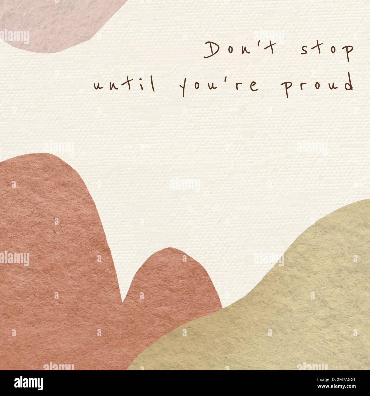 Editable quote template vector earth tone abstract design Stock Vector ...