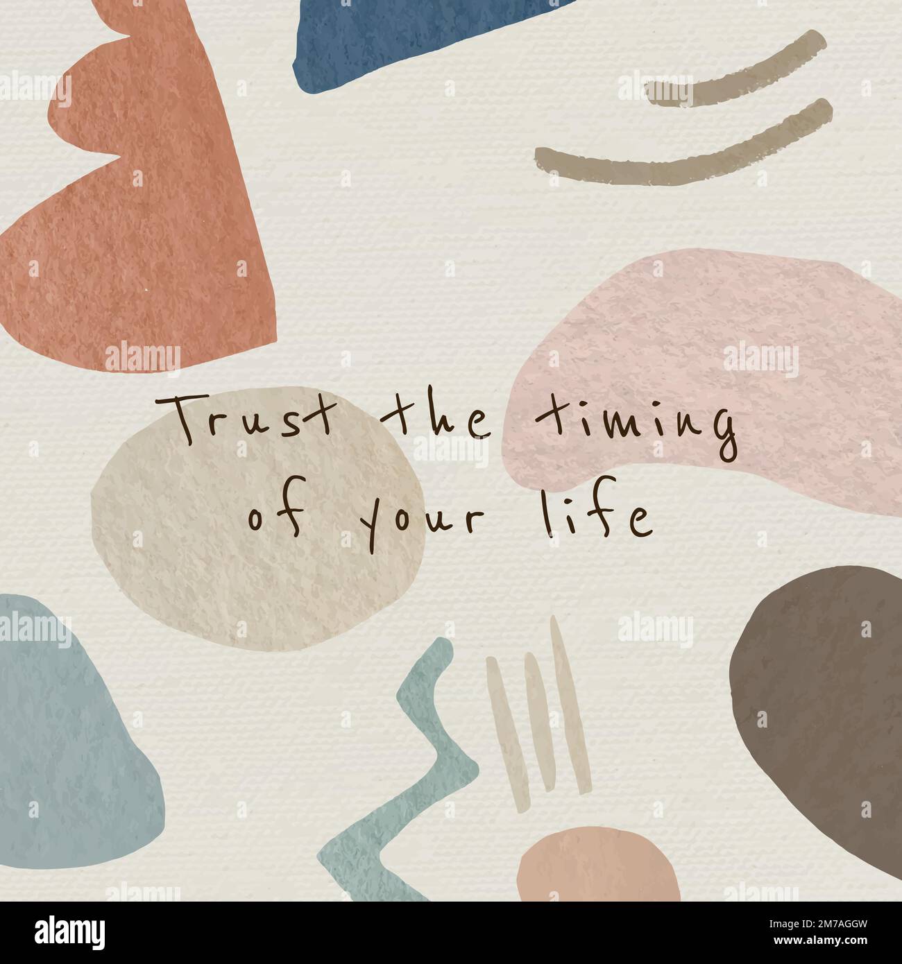 Editable quote template vector earth tone abstract design Stock Vector ...