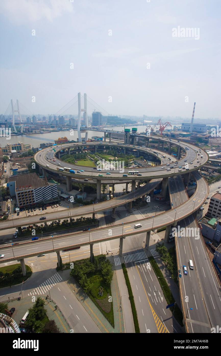 Shanghai,the Nanpu Bridge Stock Photo - Alamy