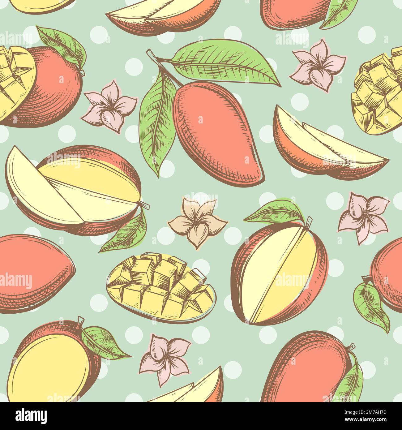 Summer mangoes Stock Vector Images - Alamy