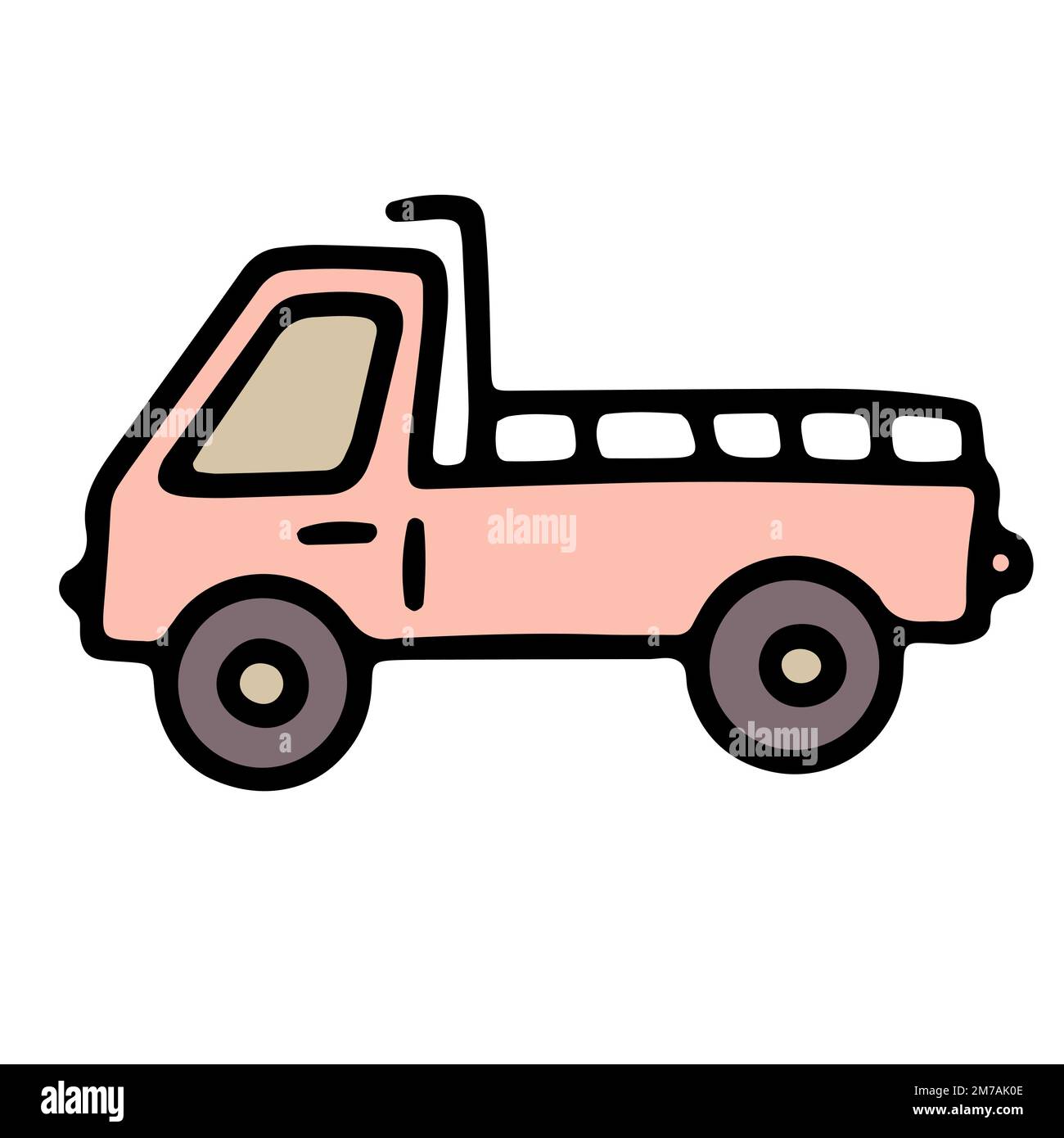 Doodle car. Funny sketch scribble style. Hand drawn toy car vector ...