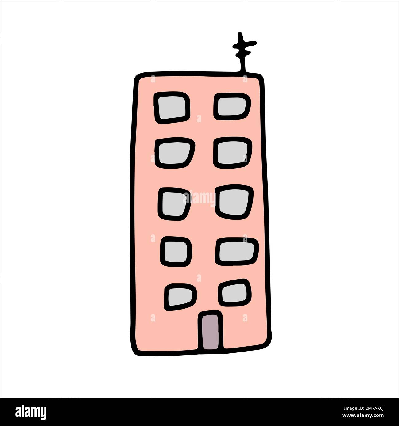 Doodle house. Sketch scribble style. Hand drawn build vector ...