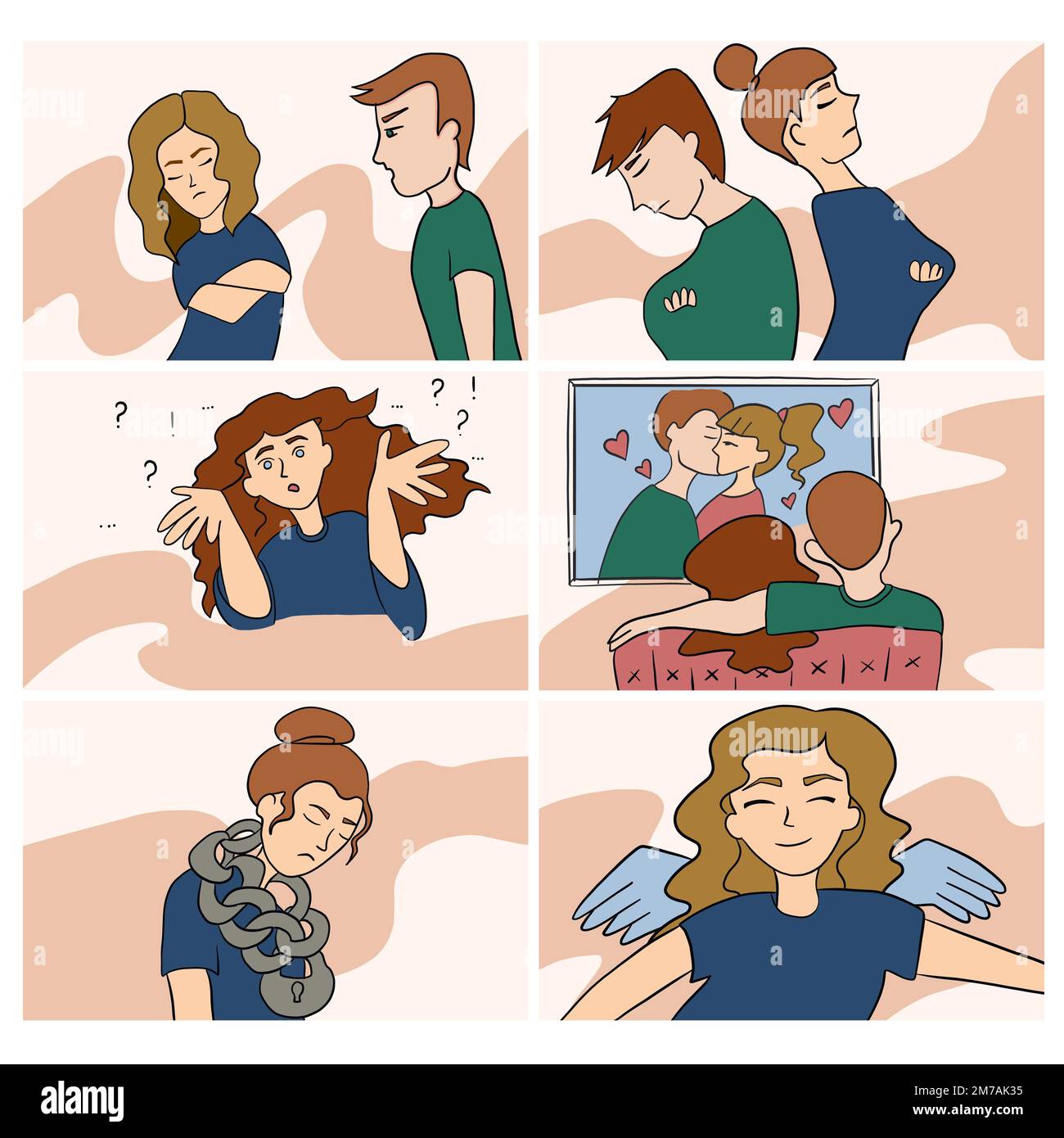 Problem scene Stock Vector Images - Alamy