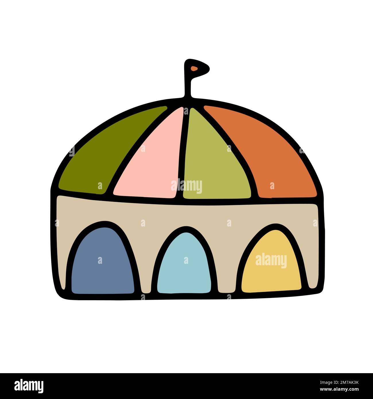 Doodle house. Sketch scribble style. Hand drawn build vector ...
