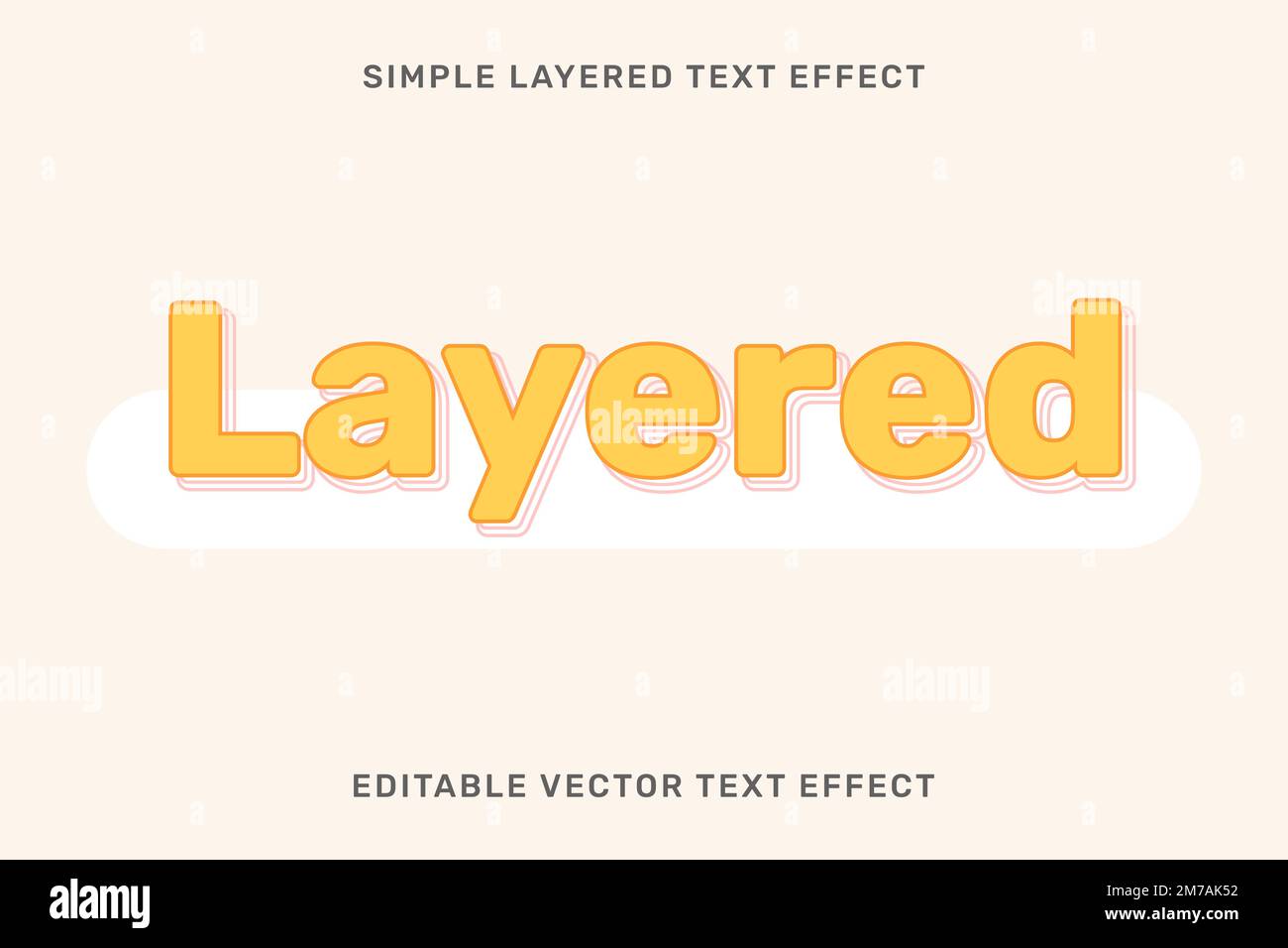 Editable layered text effect vector template Stock Vector Image & Art ...
