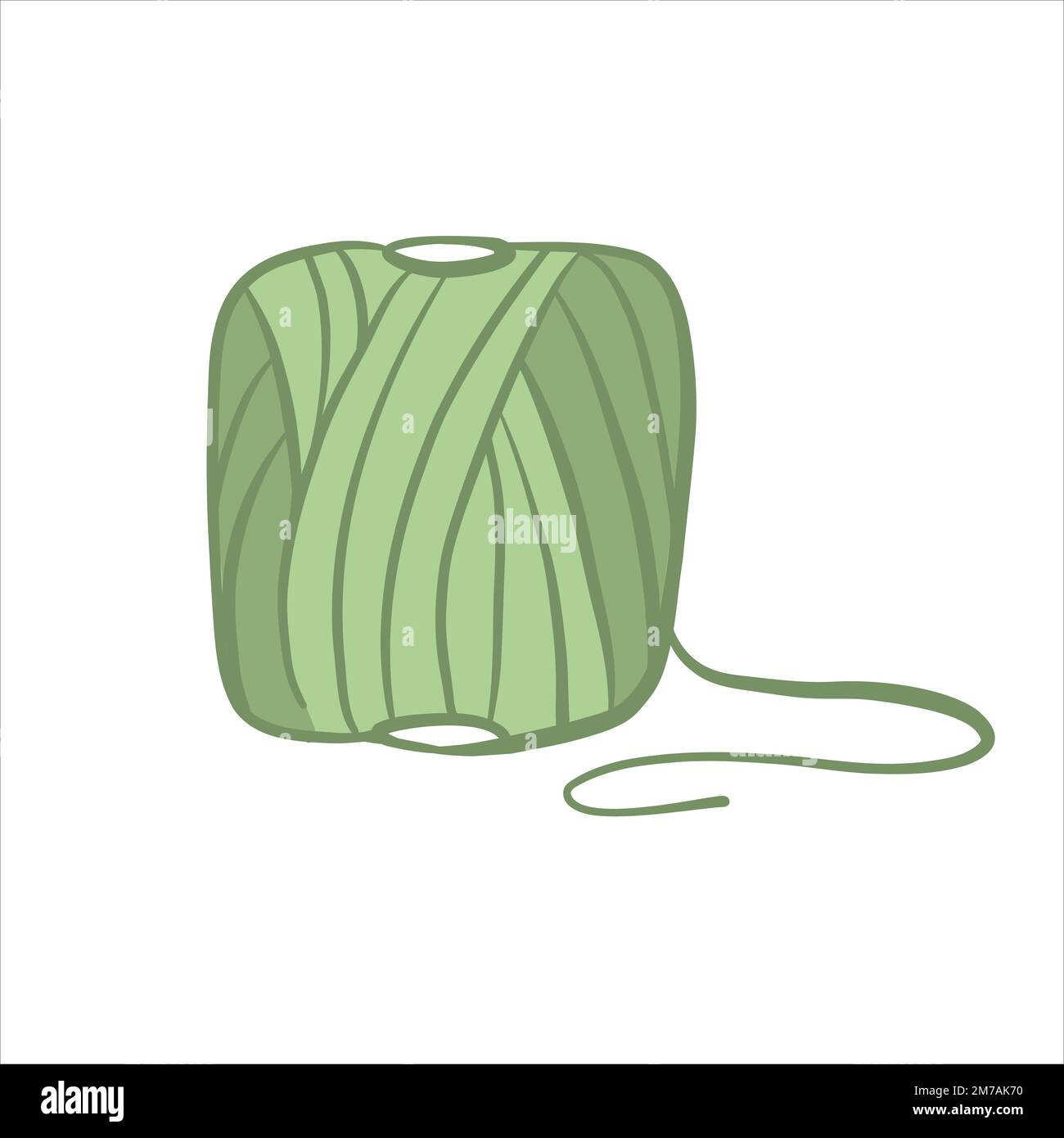 Vector illustration colored in doodle style. Yarn for knitting Stock ...