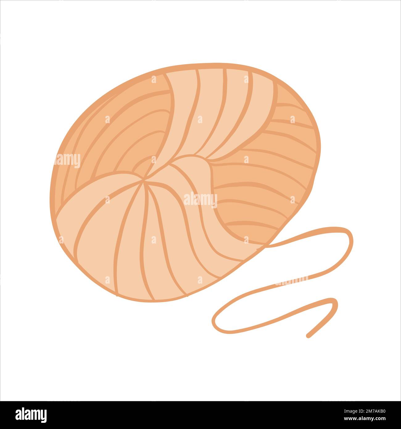 Vector illustration colored in doodle style. Yarn for knitting Stock ...