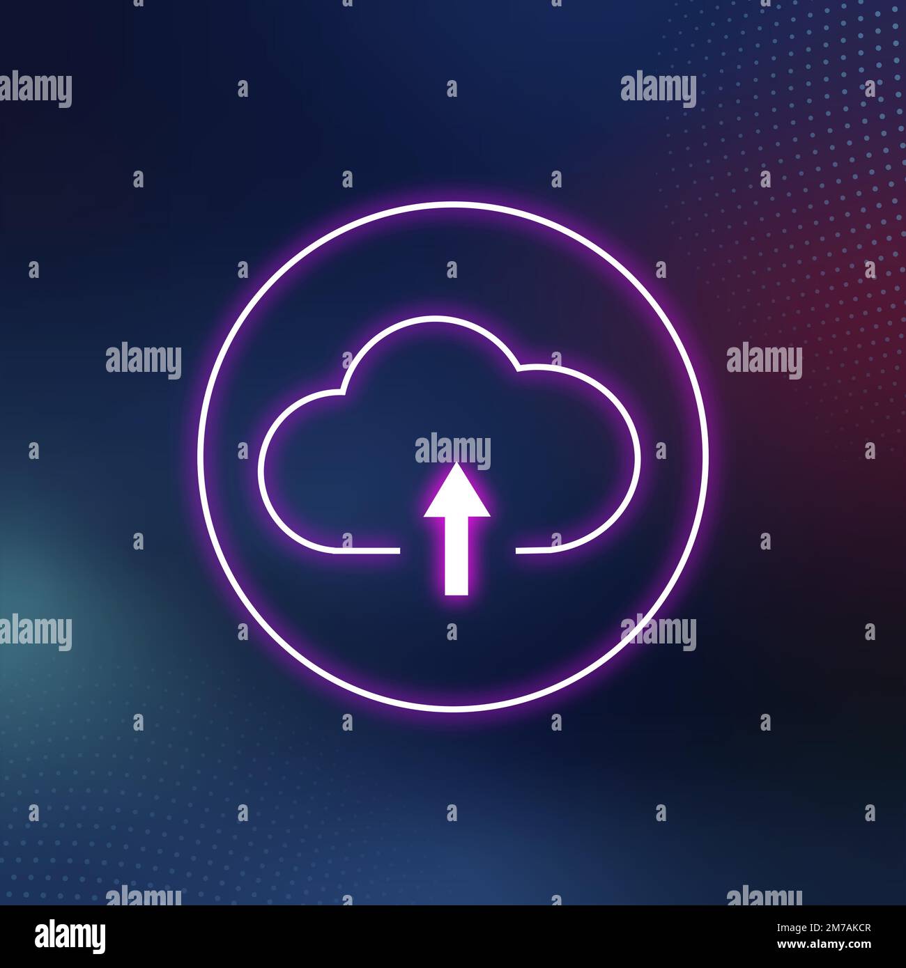 Neon digital cloud icon hi-res stock photography and images - Alamy