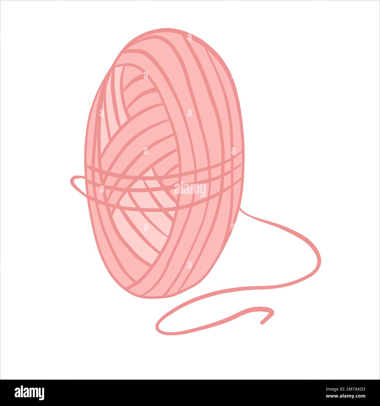 Vector illustration colored in doodle style. Yarn for knitting Stock ...