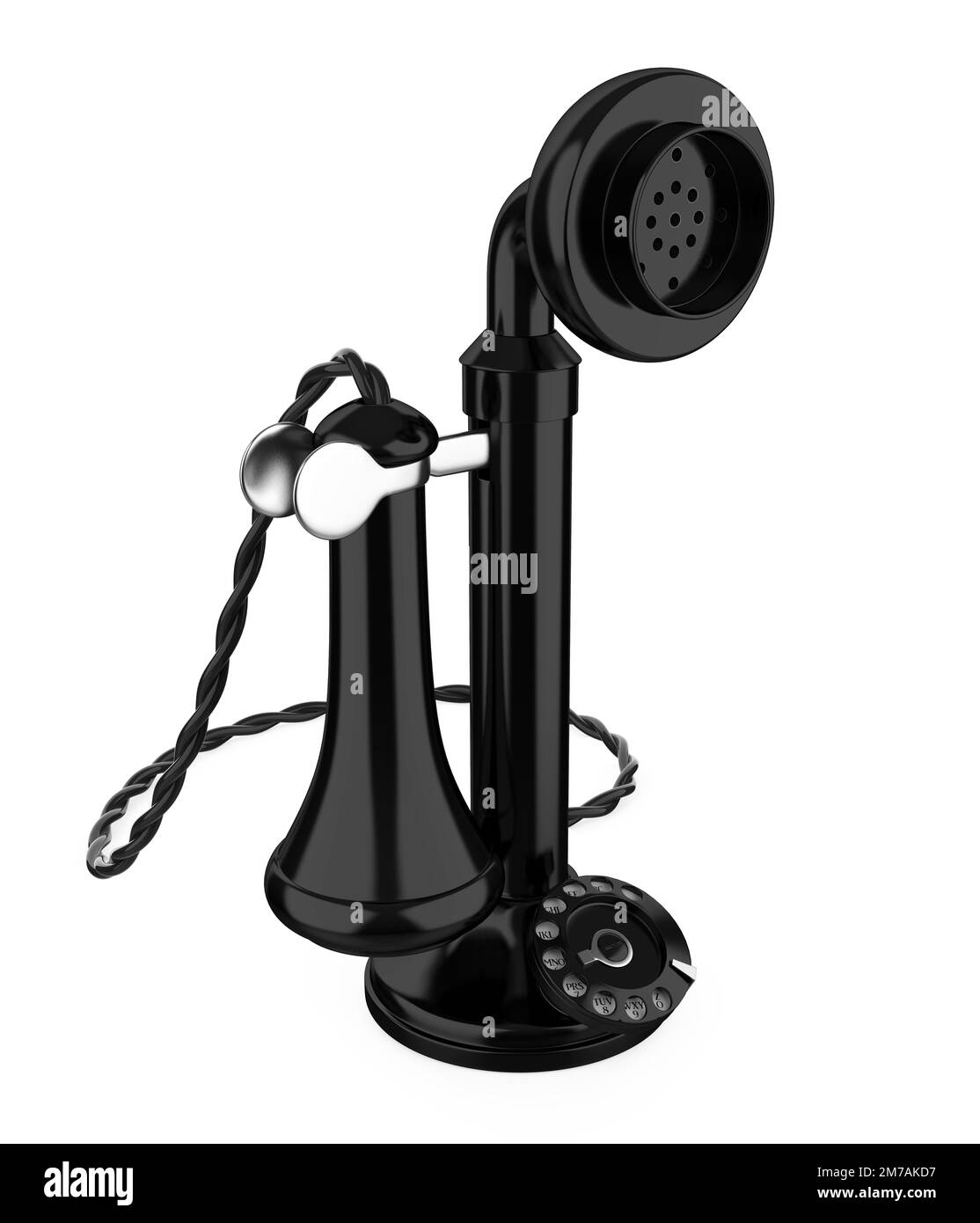 Vintage Telephone Isolated Stock Photo - Alamy