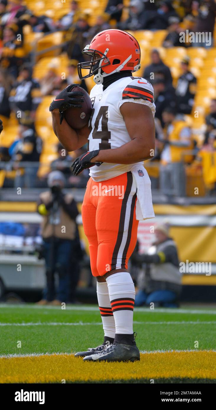 Pittsburgh, PA, USA. 8th Jan, 2023. Nick Chubb #24 during the Steelers ...