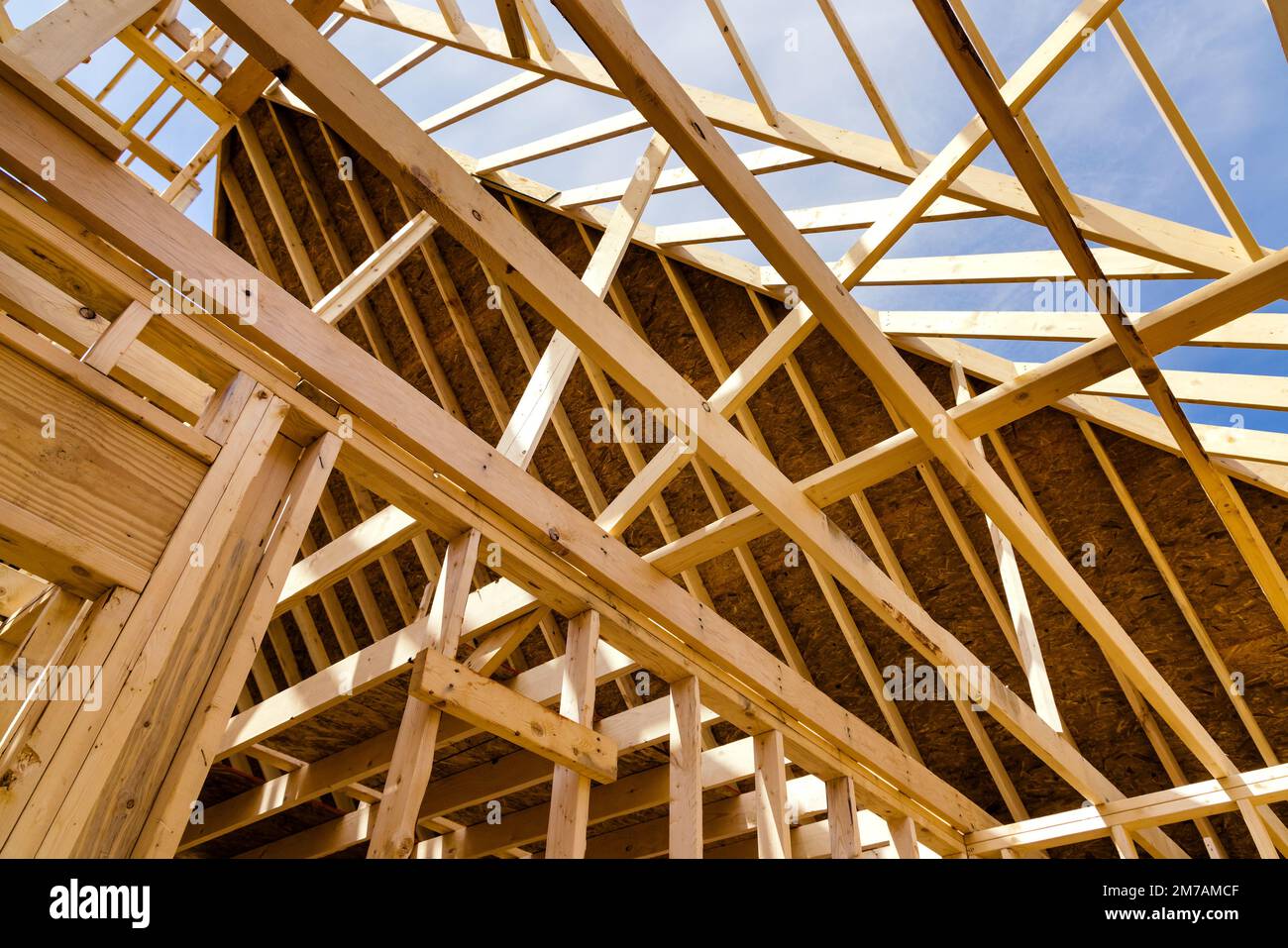 A framework is being constructed for new house Stock Photo - Alamy