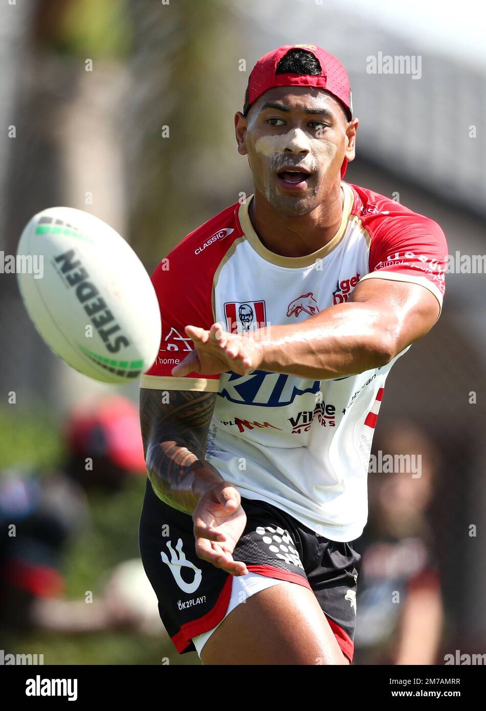 Jamayne Isaako during a Dolphins NRL training session at Redcliffe ...