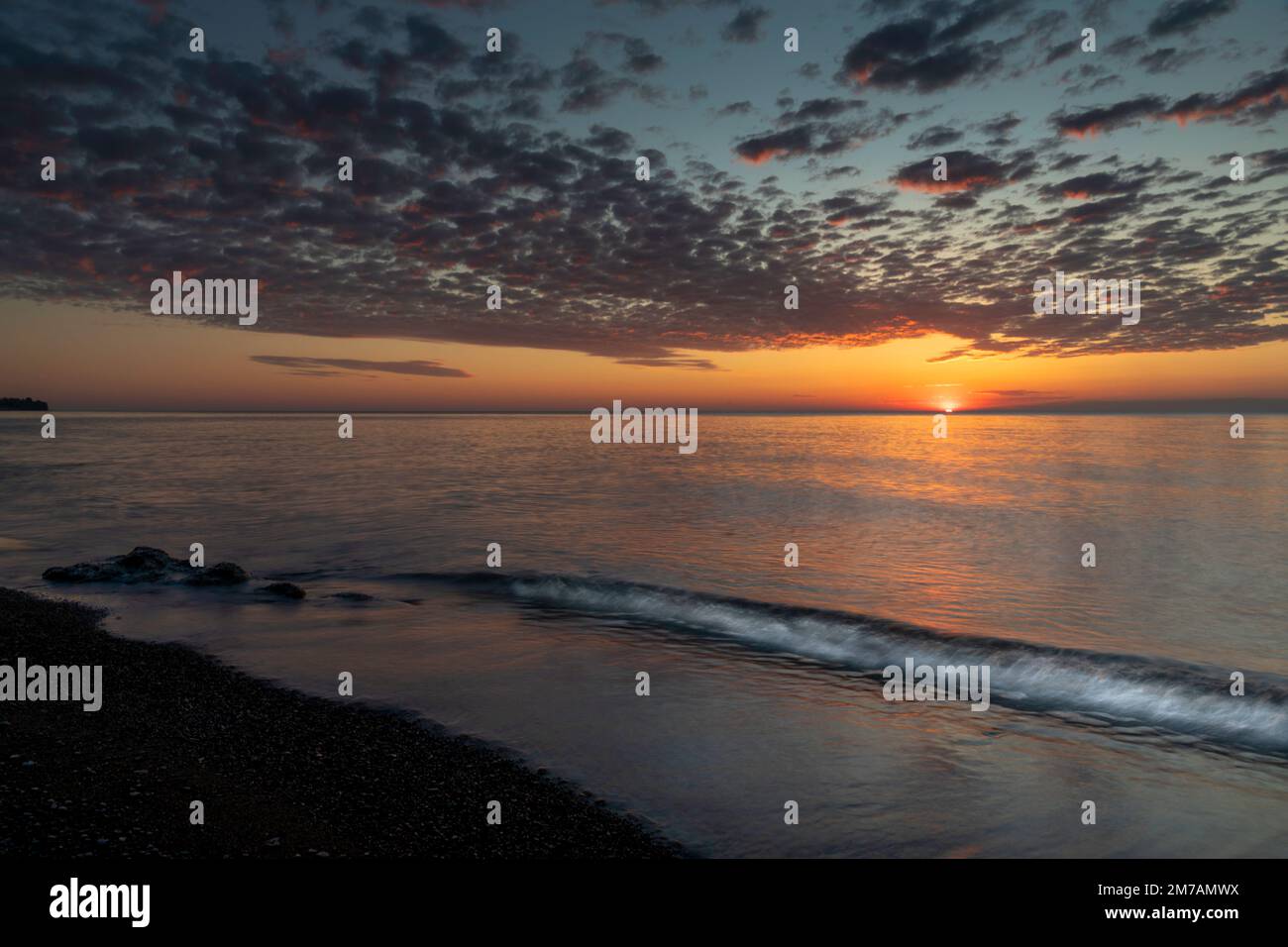 Summer sunrise landscape on Lake Huron June 11, 2022 Stock Photo - Alamy
