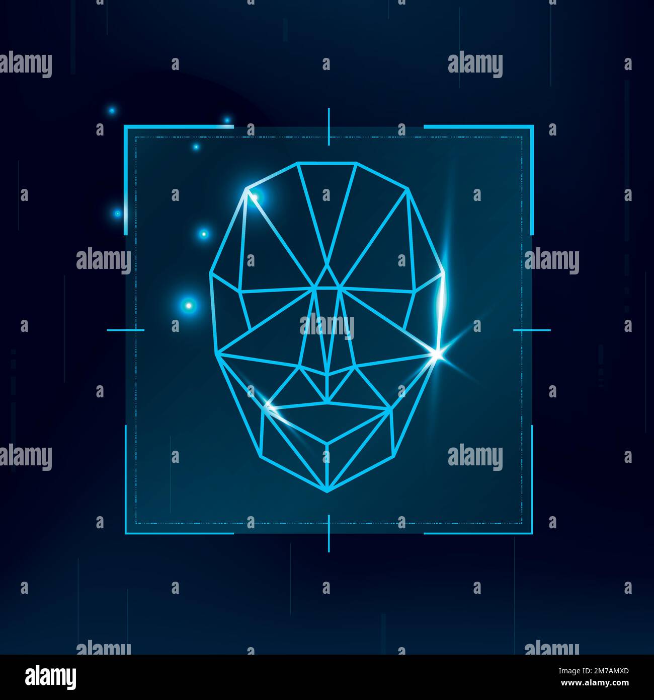 Face recognition biometric scan vector cyber security technology in ... Face recognition biometric scan vector cyber security technology in ...