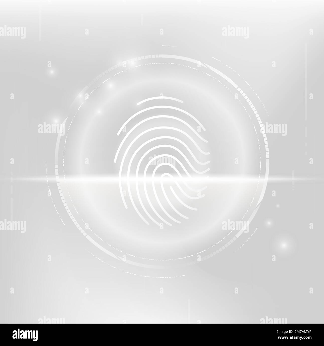 Fingerprint Biometric Scan Vector Cyber Security Technology Stock
