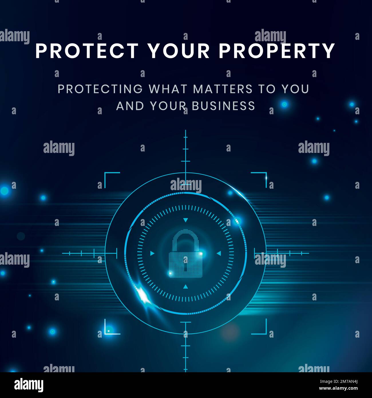 Data protection technology template vector with lock icon Stock Vector ...