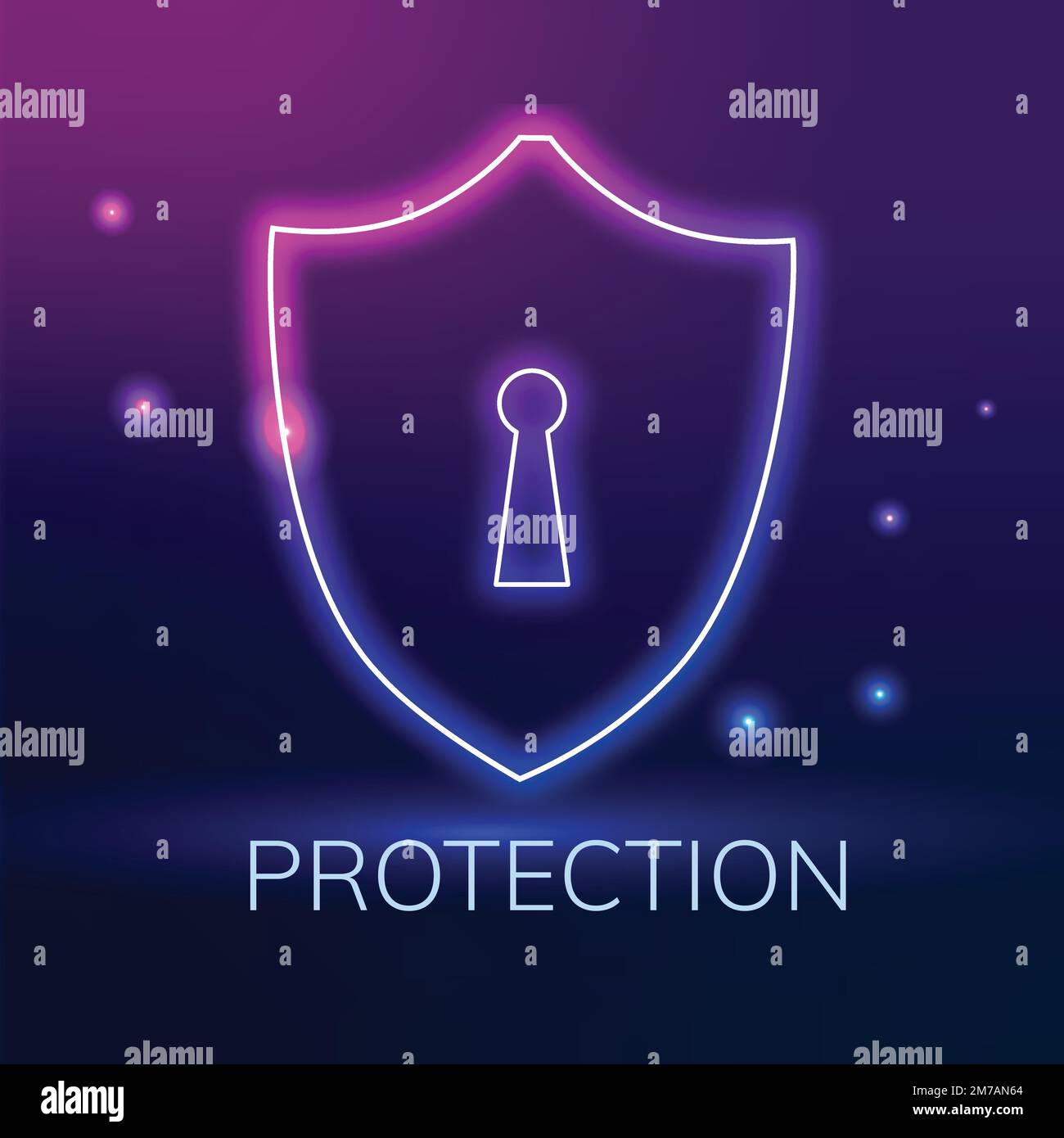 Technology logo vector with shield lock icon in purple tone Stock ...