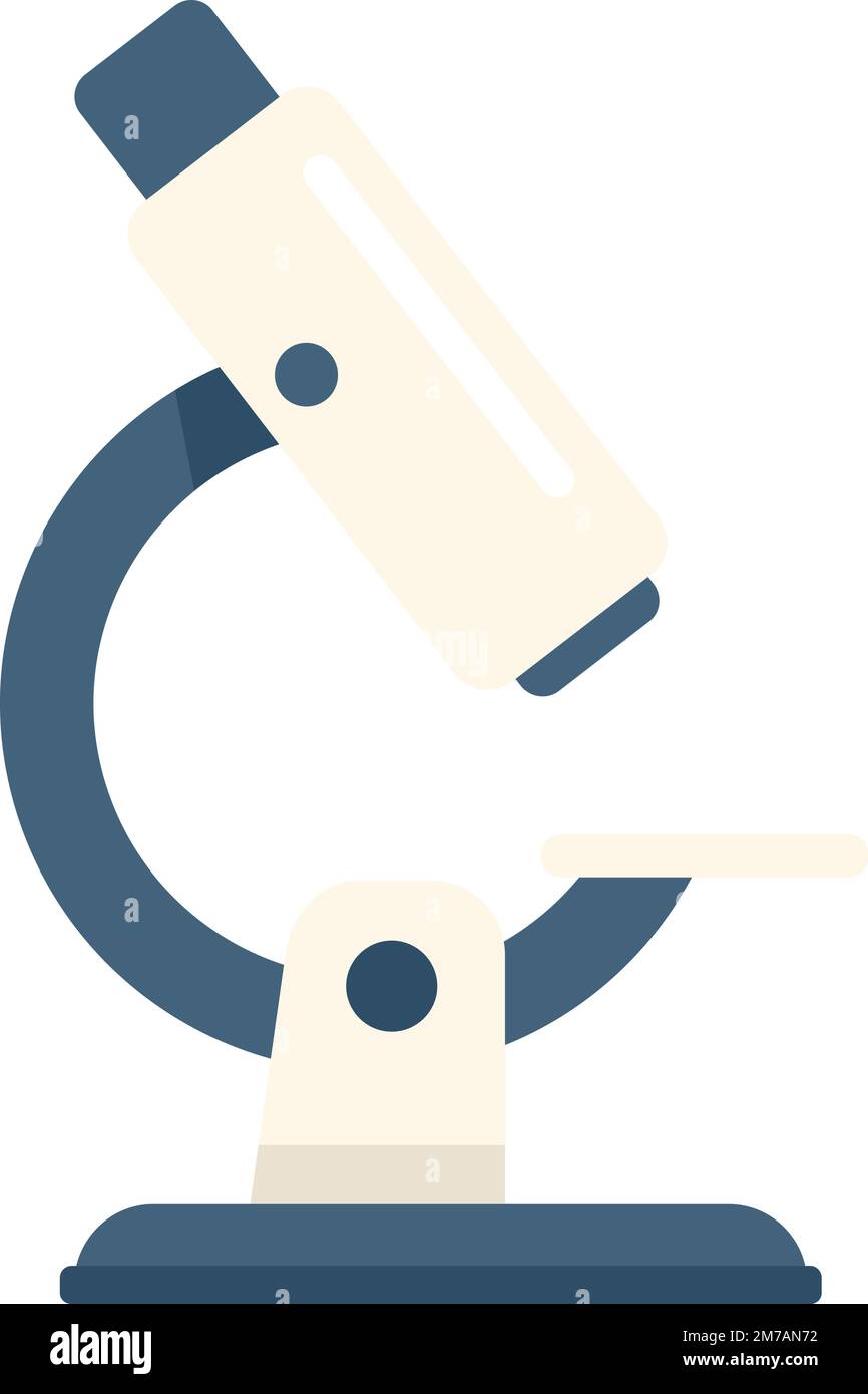 Dna microscope icon flat vector. Gmo food. Test laboratory isolated ...