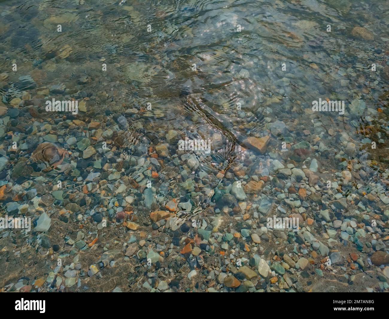 clear river water above stones lying beneath Stock Photo - Alamy