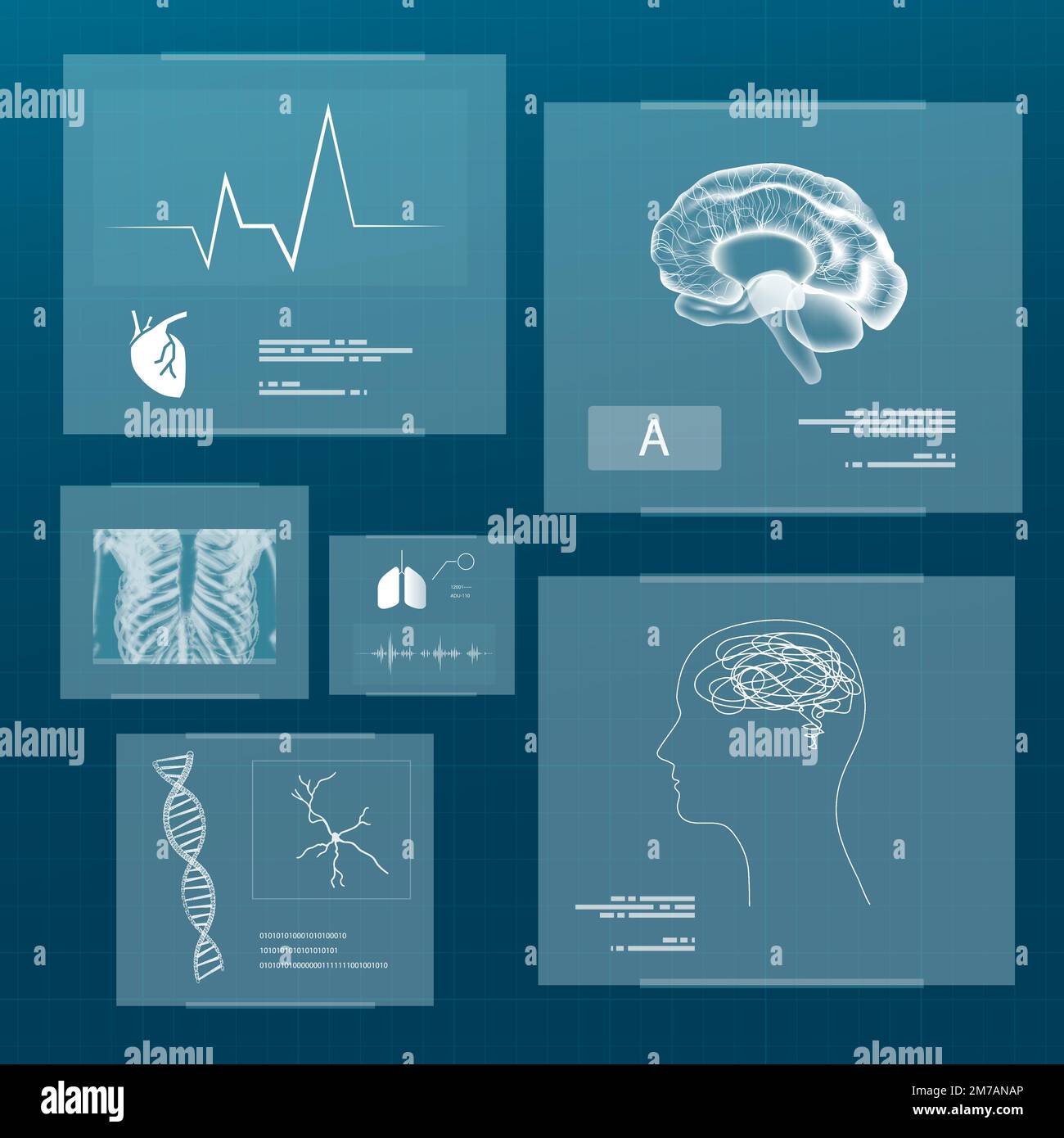 Medical technology vector set for health and wellness Stock Vector ...