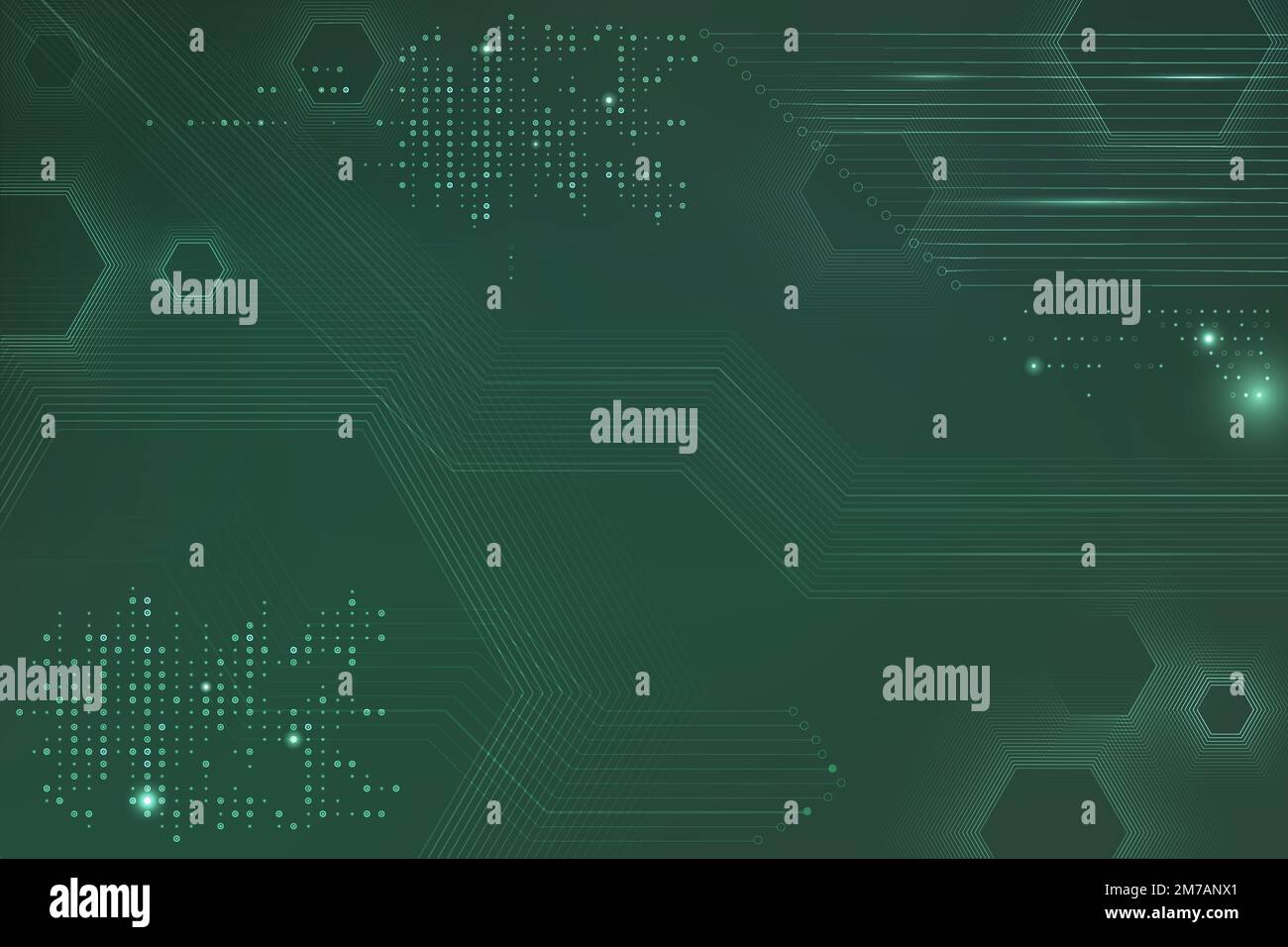 Green data technology background vector with circuit board Stock Vector ...