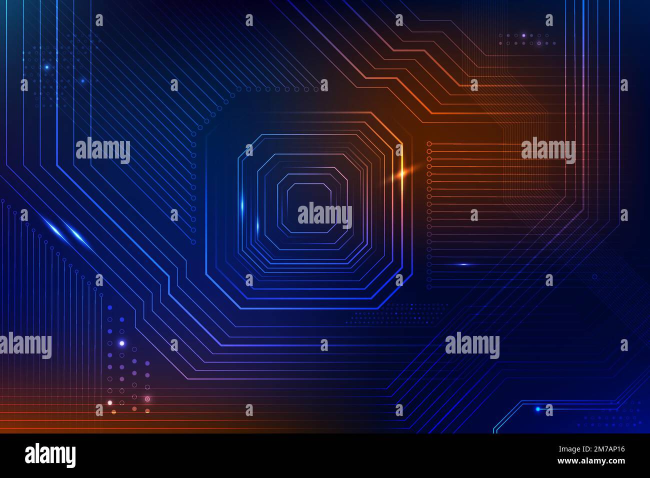 Blue futuristic microchip background vector data disruptive technology ... Blue futuristic microchip background vector data disruptive technology ...