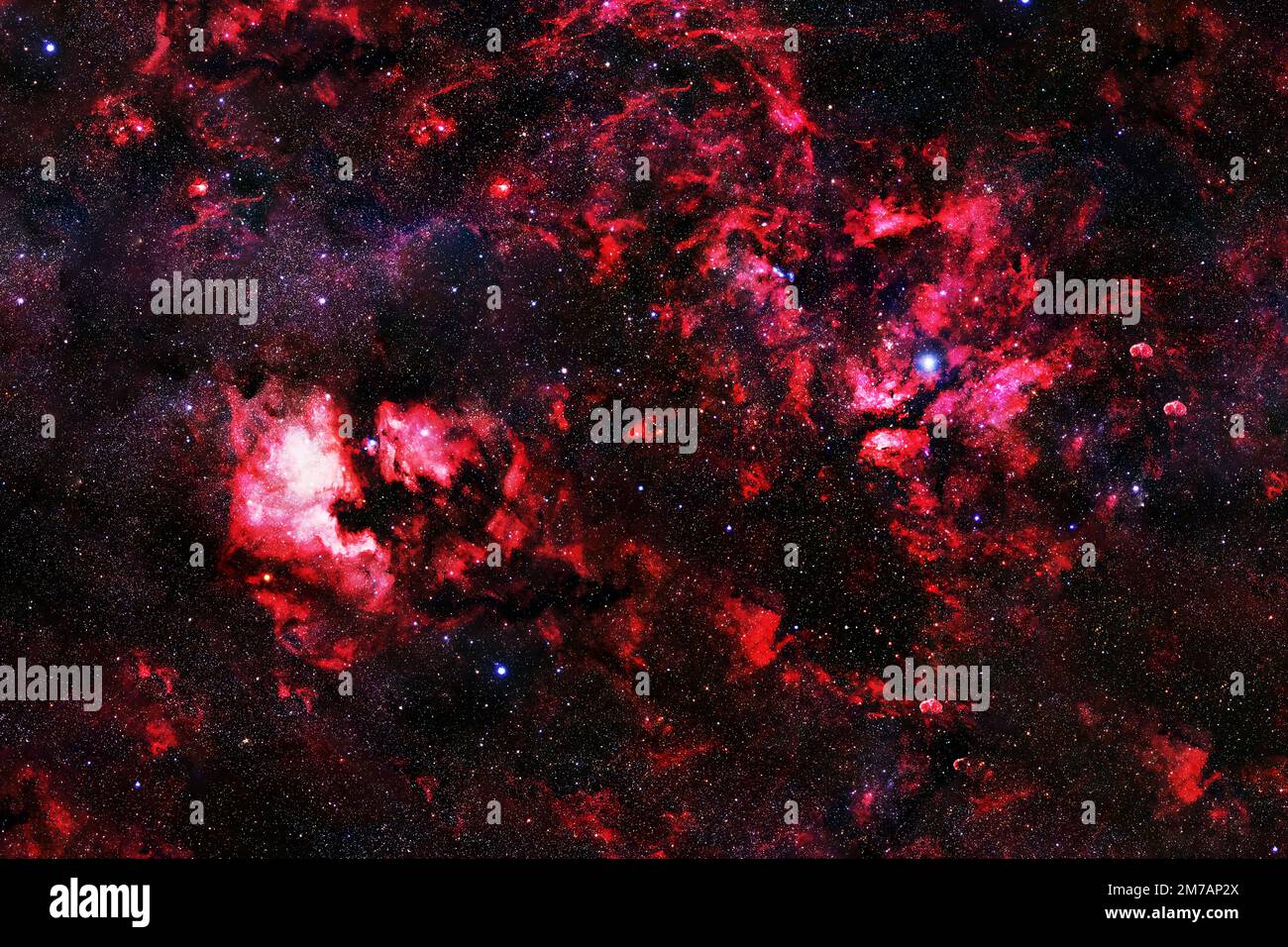Beautiful red galaxy, space nebula. Elements of this image furnished by ...