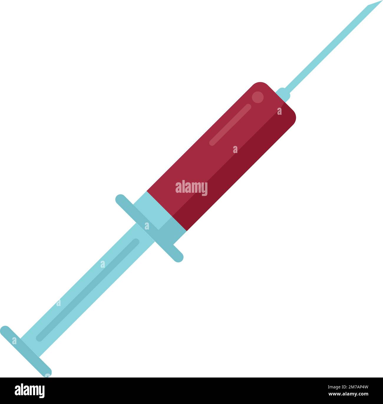 Gmo syringe icon flat vector. Dna food. Gene fruit isolated Stock ...