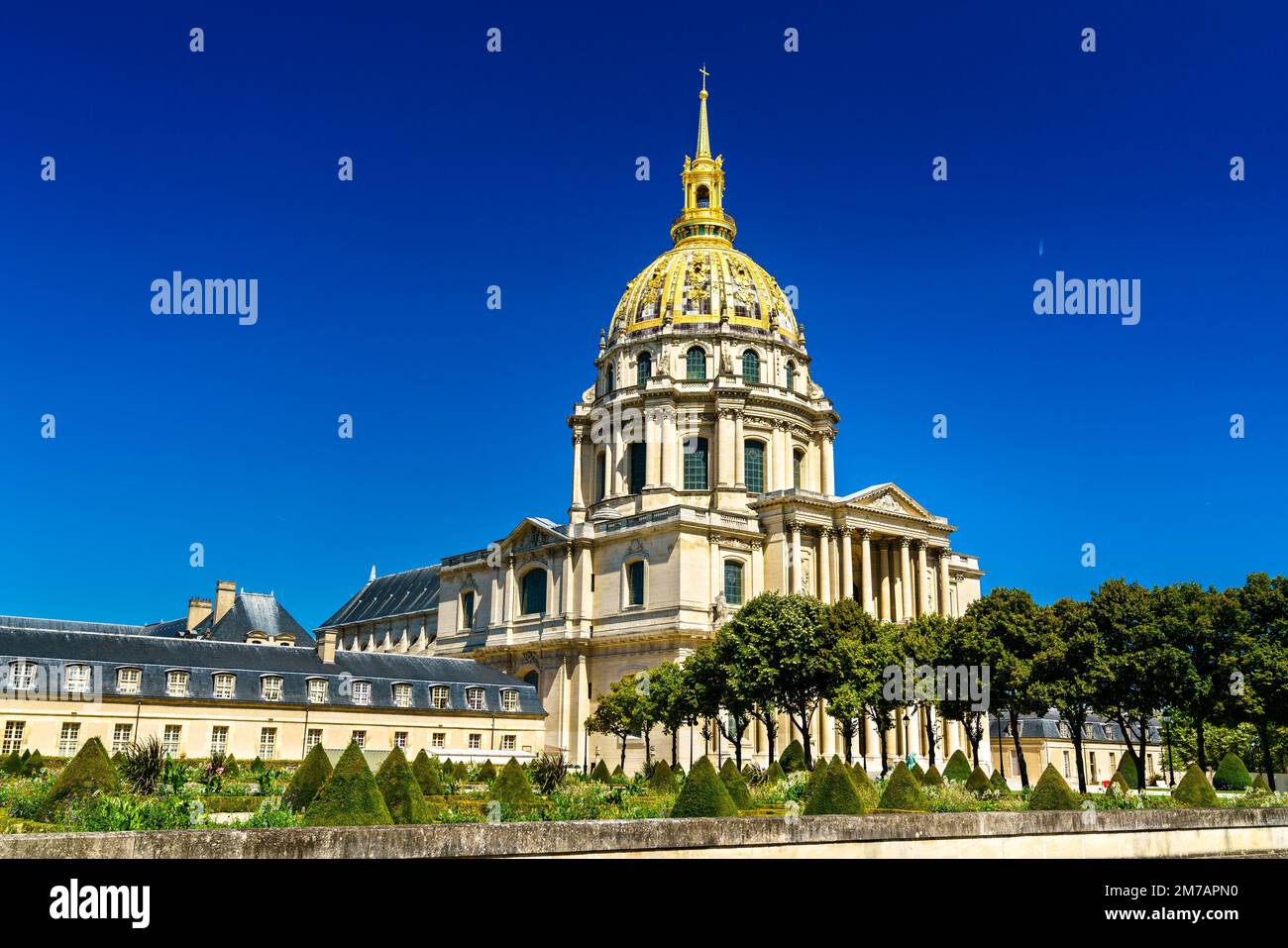 The Dome Church of the Invalides in Paris, France. The burial place of ...