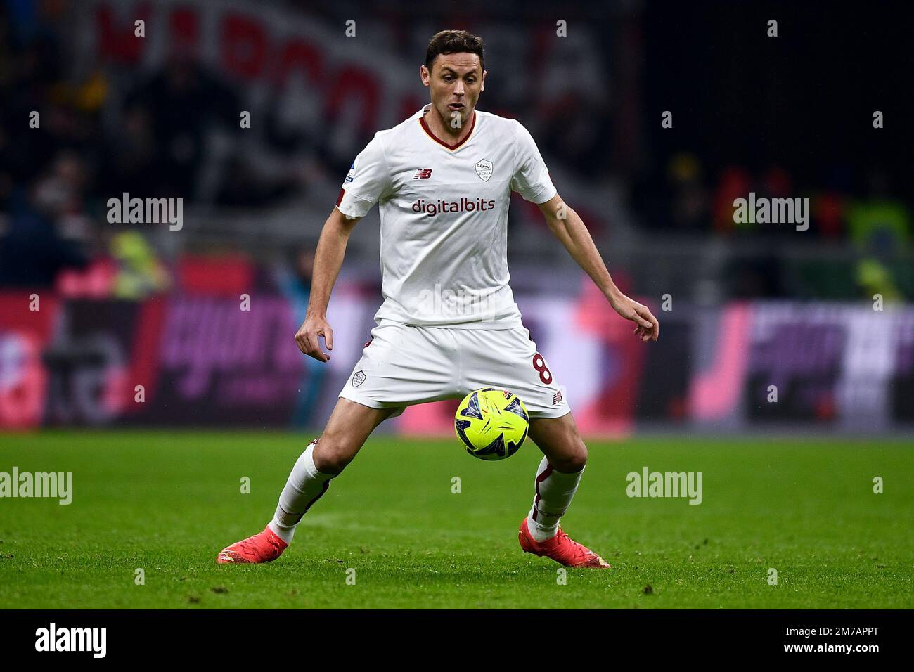 Milan, Italy. 08 January 2023. Nemanja Matic of AS Roma in action ...