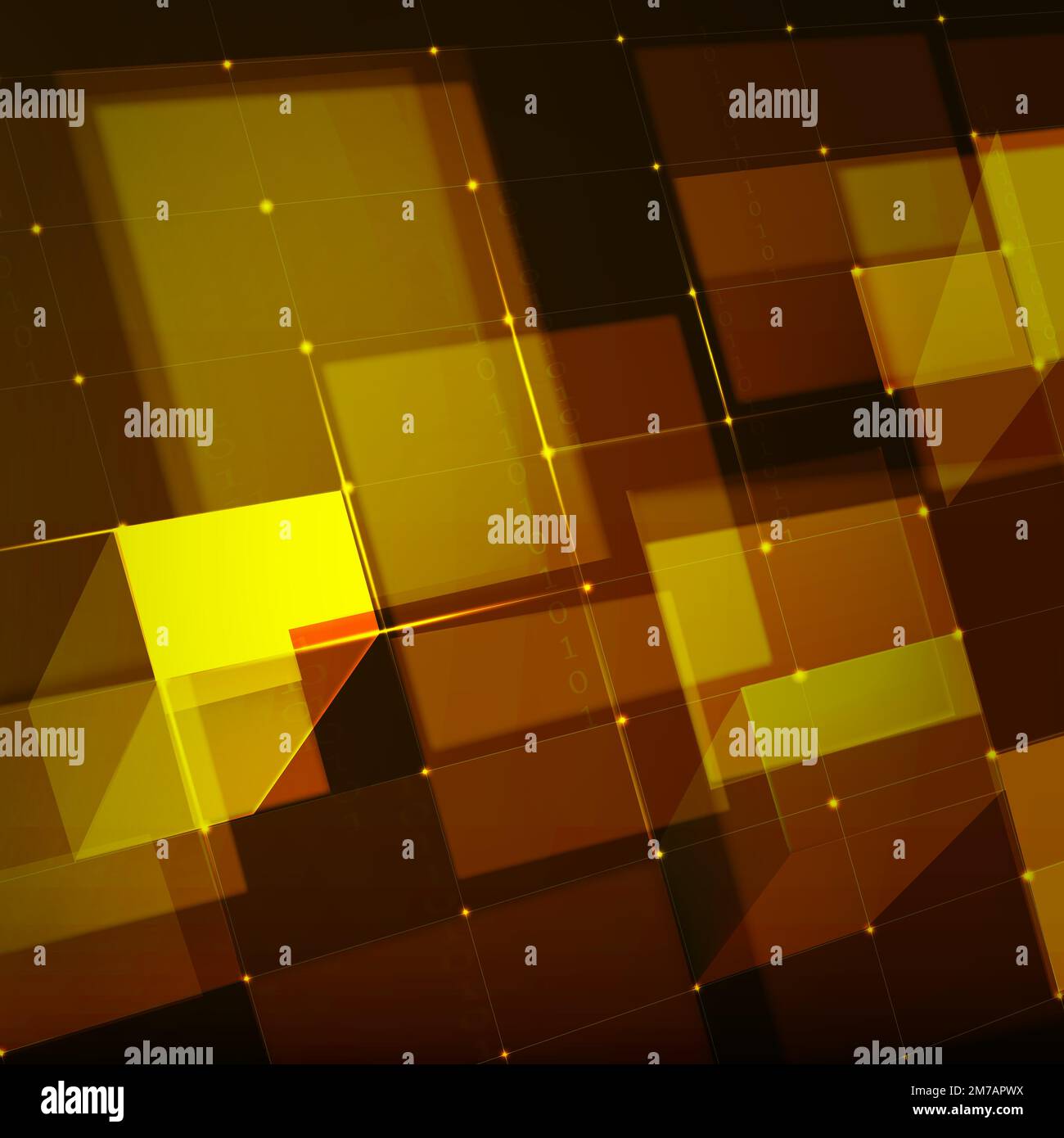 Digital grid technology background vector in gold tone Stock Vector ...