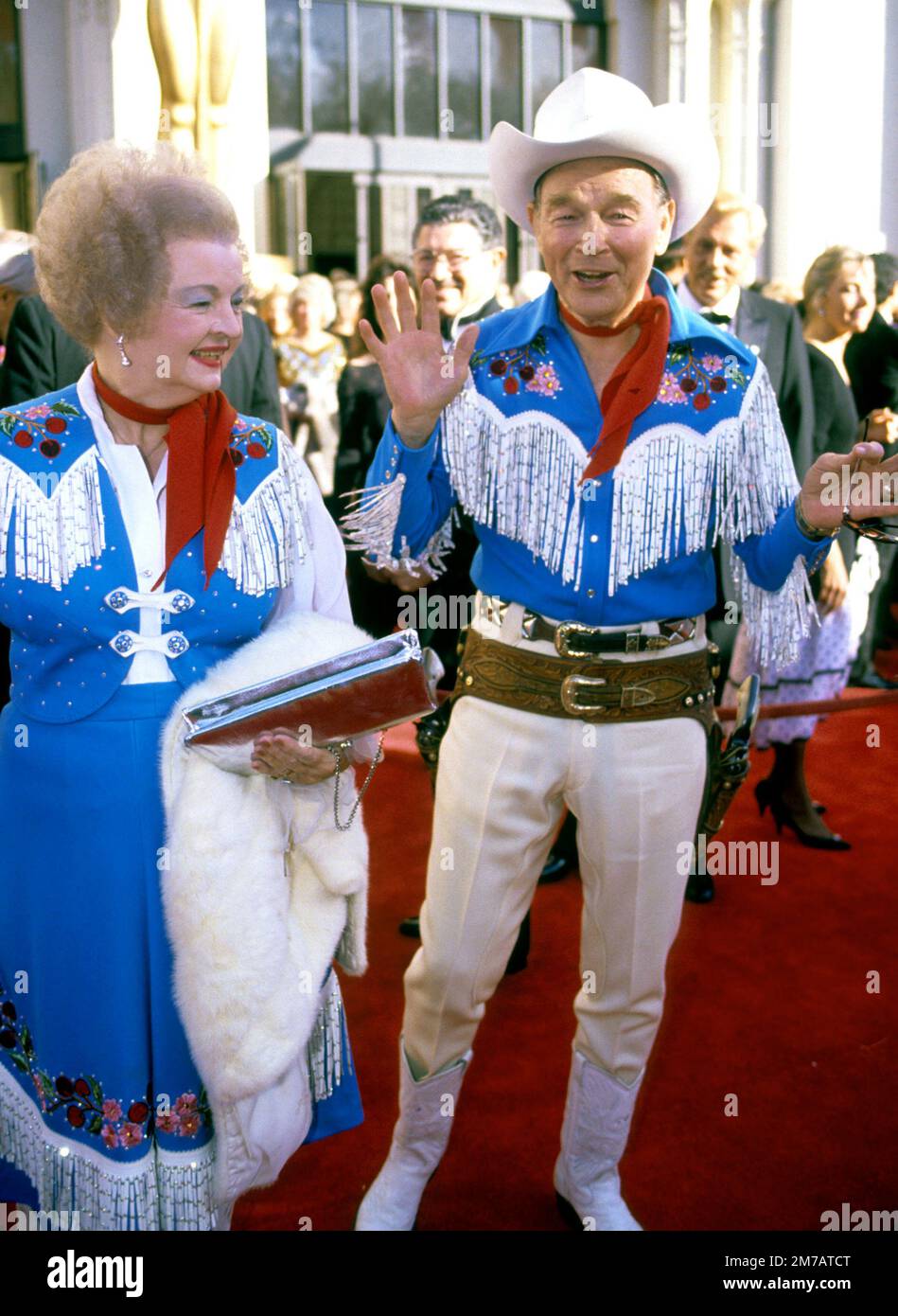Roy Rogers & Dale Evans at a Hollywood Event. Circa: 1987 Credit: Ron ...